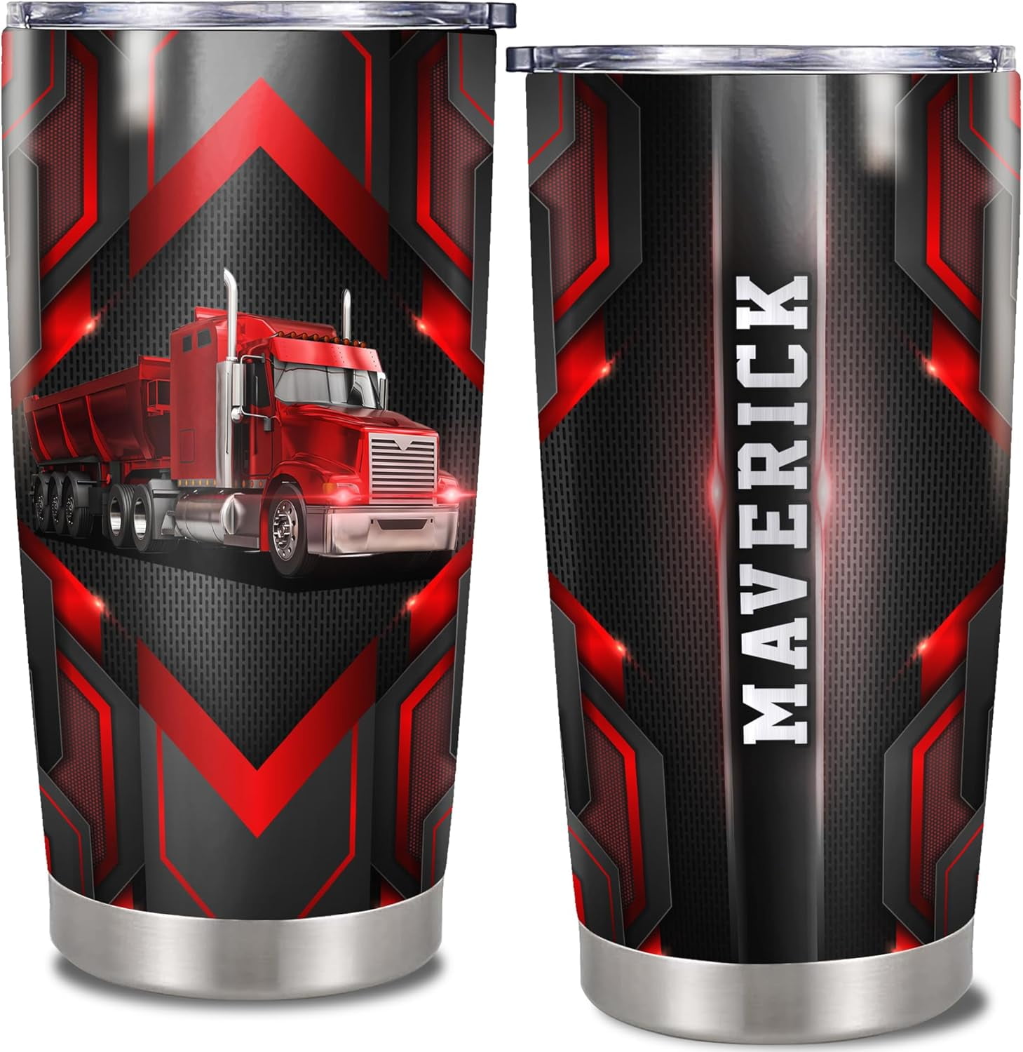 Personalized Truck Driver Tumbler Custom Name Trucker Travel Coffee Mug ...