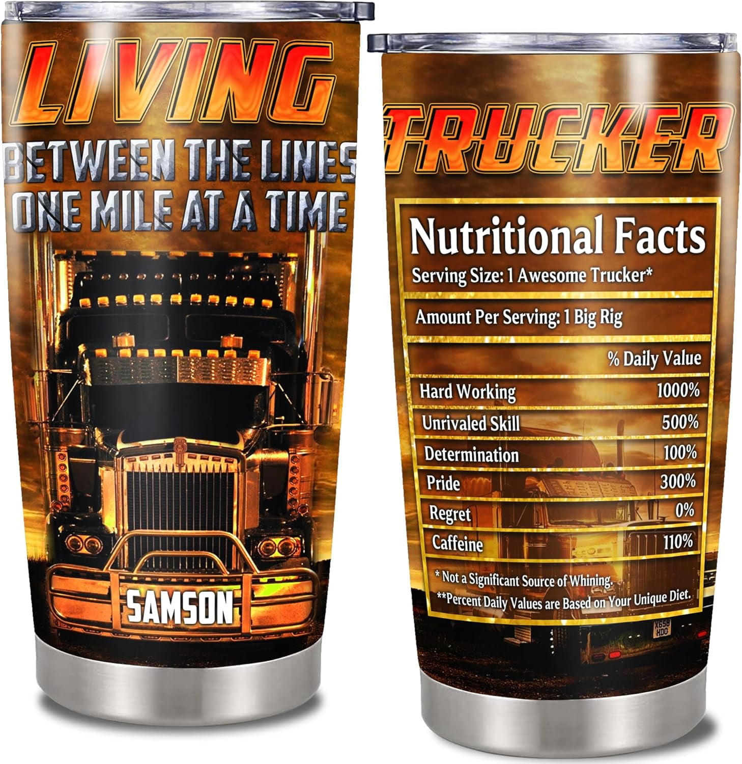 Customer reviews for Personalized Truck Tumbler With Lid Custom Name ...