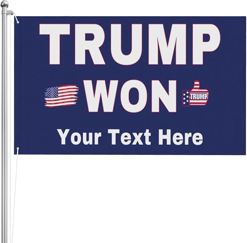 Personalized Trump Won US President Campaign Flag, Save America We ...