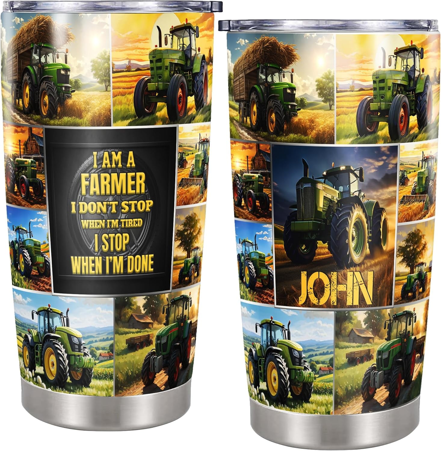 Personalized Tumbler 20 oz Im A Farmer Tractor Travel Mug Stainless ...