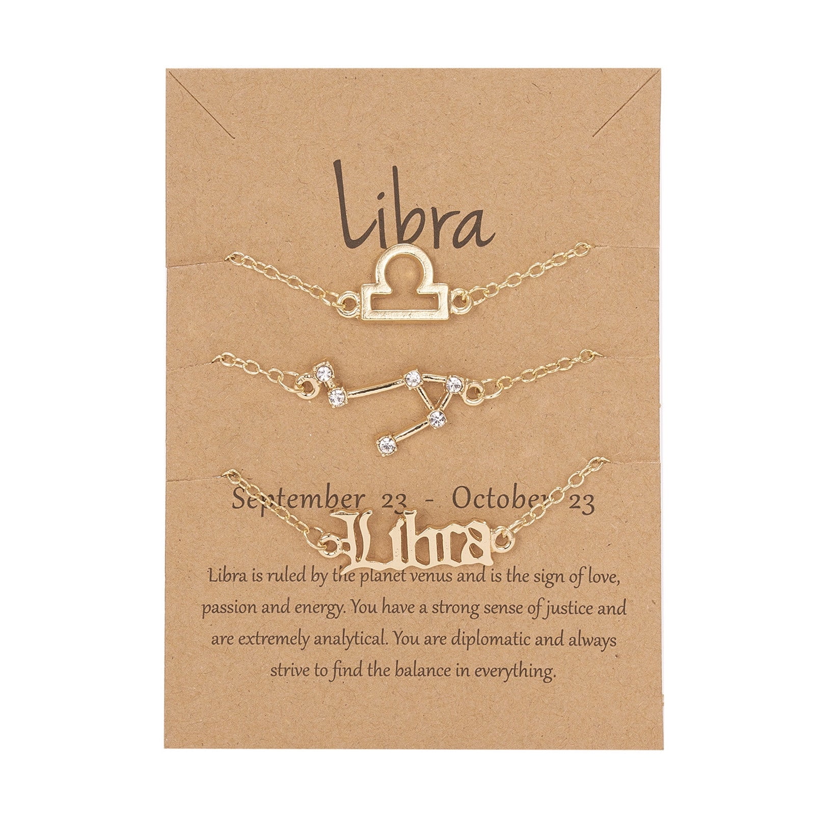 Personalized Twelve Star Signs Bracelets 3-piece Set Symbols The ...