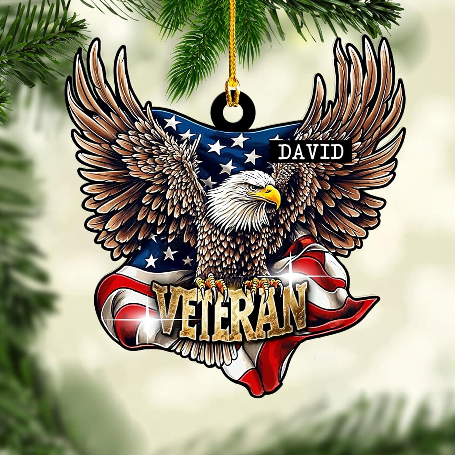 Personalized US Veteran Christmas Ornament Acrylic Shaped Flat, Army ...