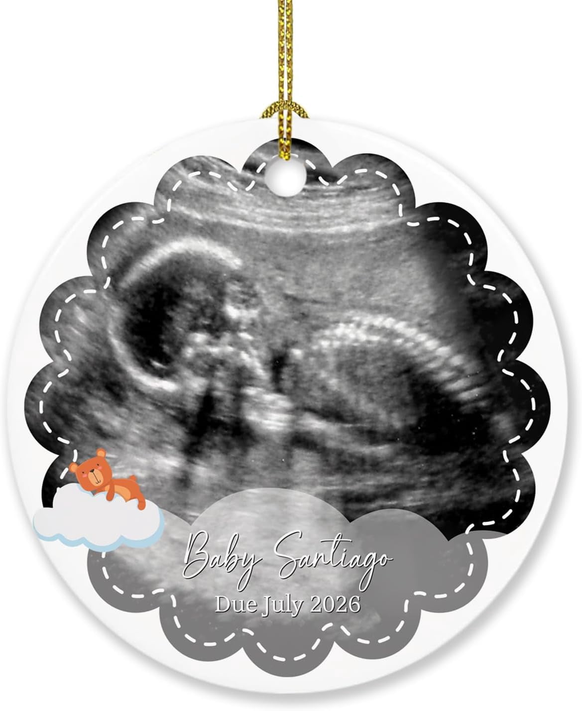 Personalized Ultrasound PhoTo Frames Bump's First Christmas Ornament ...