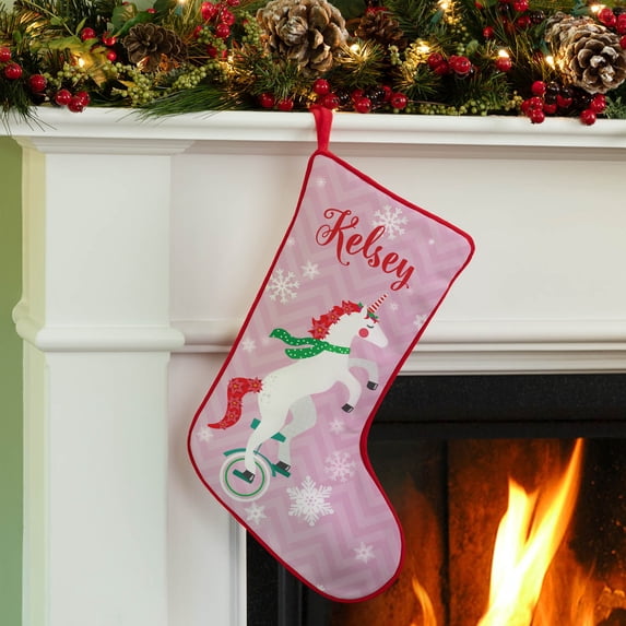 Unicorn Unicycle Stocking - Size: 10 x 16 - Walmart.com
