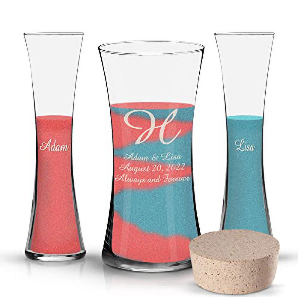 Personalized Unity Sand Ceremony, Wedding and Anniversary, Cork Stopper ...