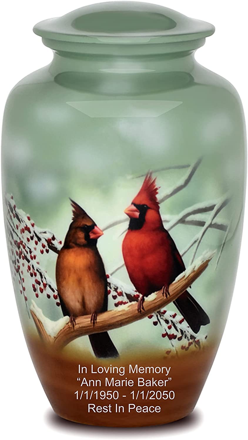 Cardinal Bird Urns For Adult Female Keepsake Urn For Ashes, Companion ...