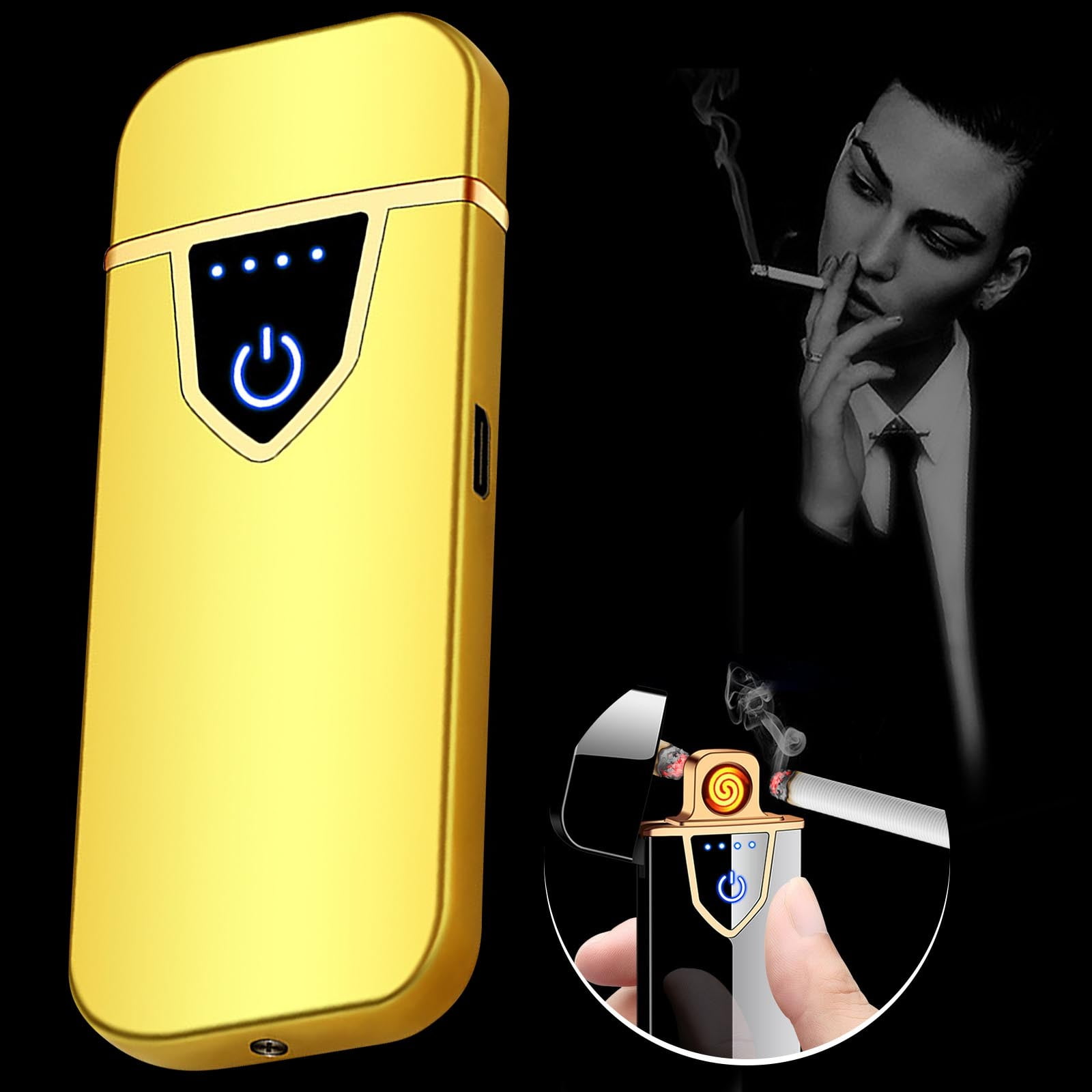 Personalized Usb Charging Lighter, Fingerprint Design, Stylish ...