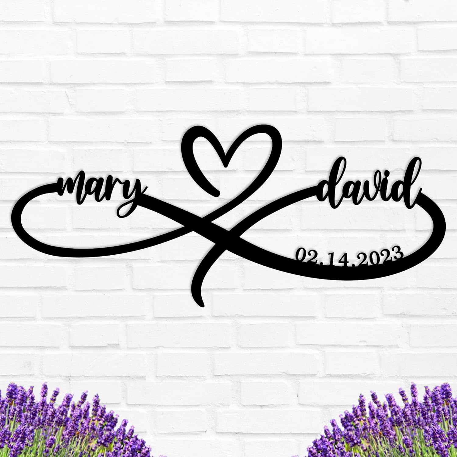 Personalized Valentine's Day Gift, Infinity Heart Wall Decor ...