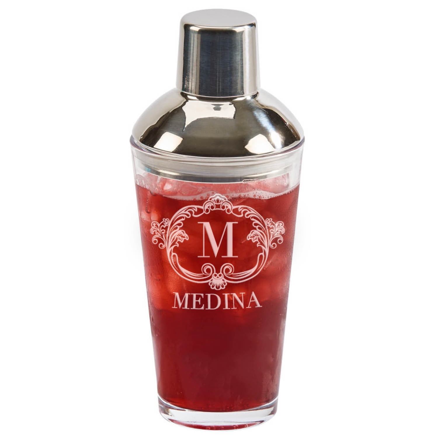 Personalized Initial & Name Glass Cocktail Shaker - Walmart.com