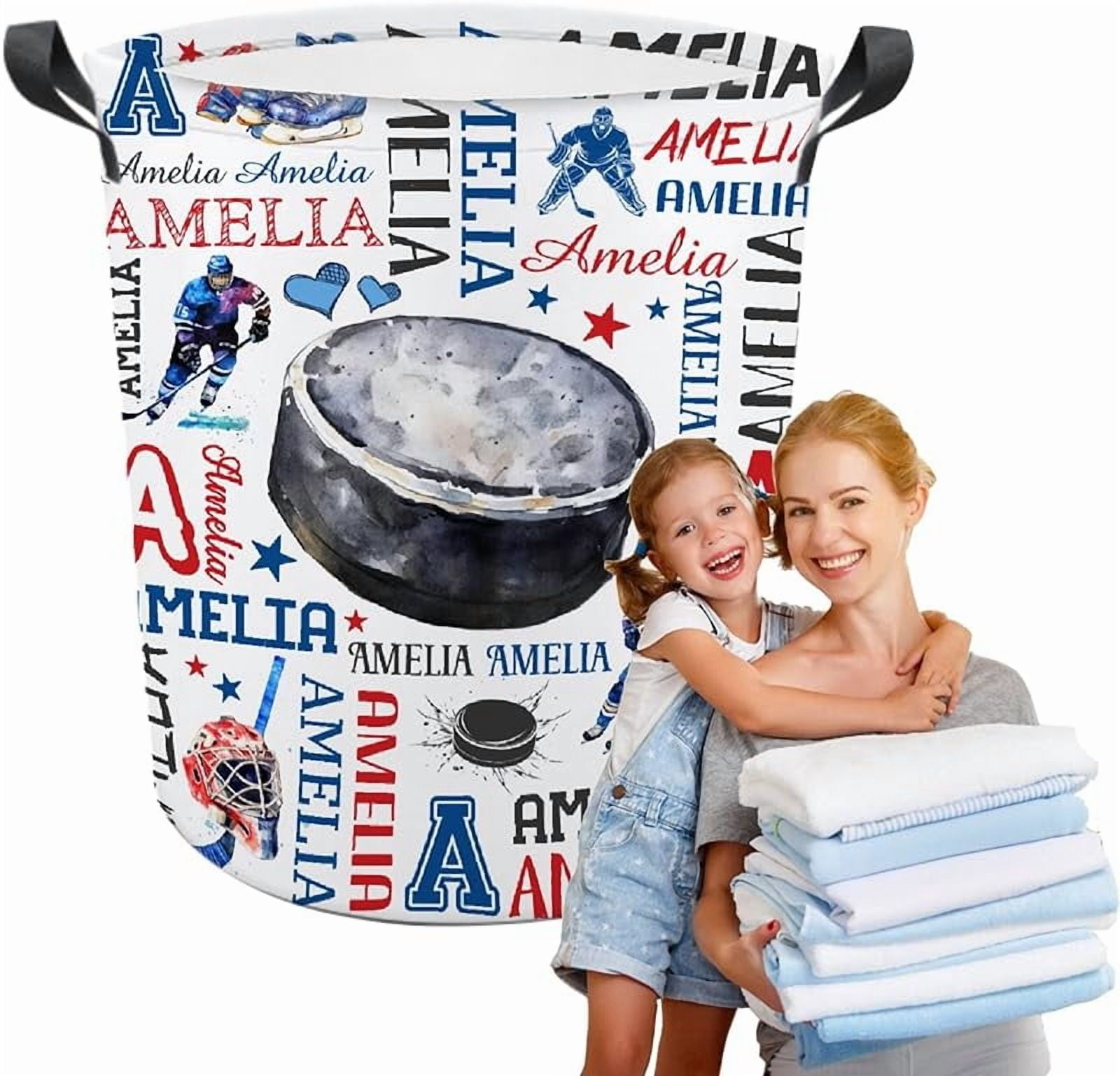 Personalized Volleyball Laundry Basket,Custom Name Laundry Hamper,Baby ...