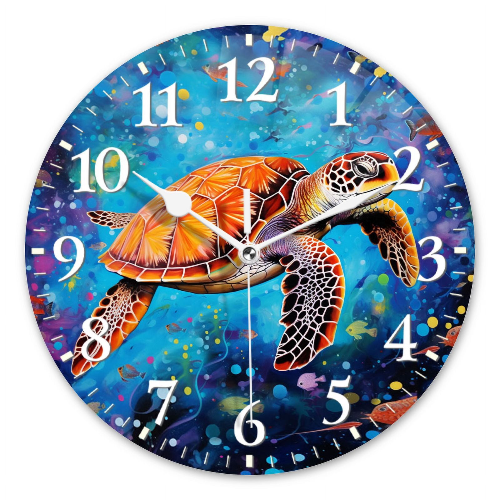 Personalized Wall Clock Battery Operated Clocks Non-Ticking Silent ...