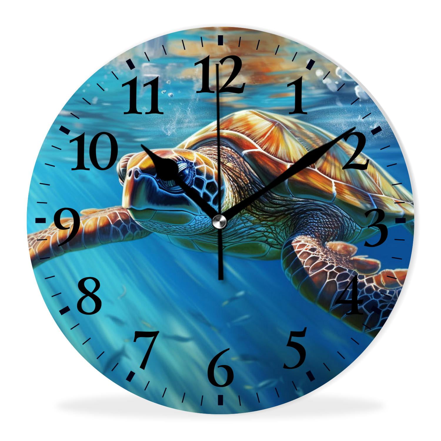 Personalized Wall Clock Non-Ticking Silent Clocks Battery Operated ...