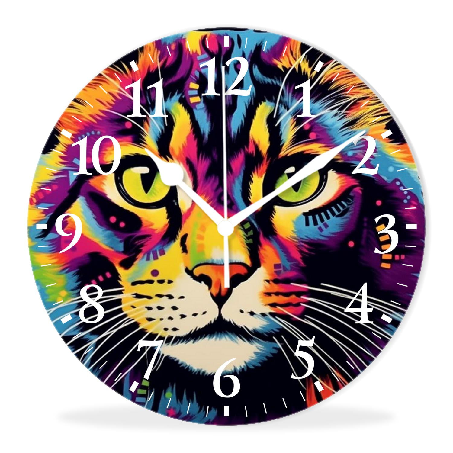 Personalized Wall Clock Non-Ticking Silent Clocks Battery Operated ...