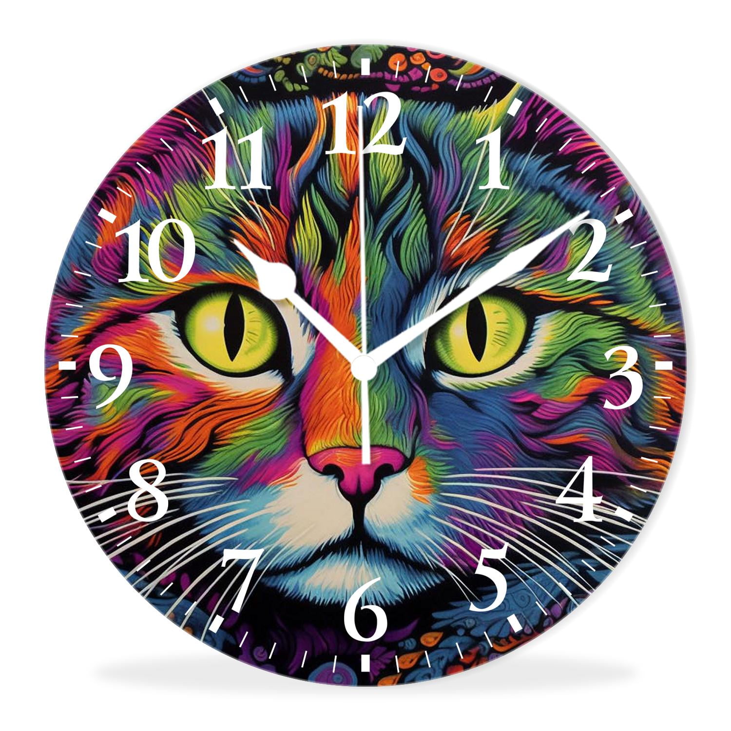 Personalized Wall Clock Non-Ticking Silent Clocks Battery Operated ...