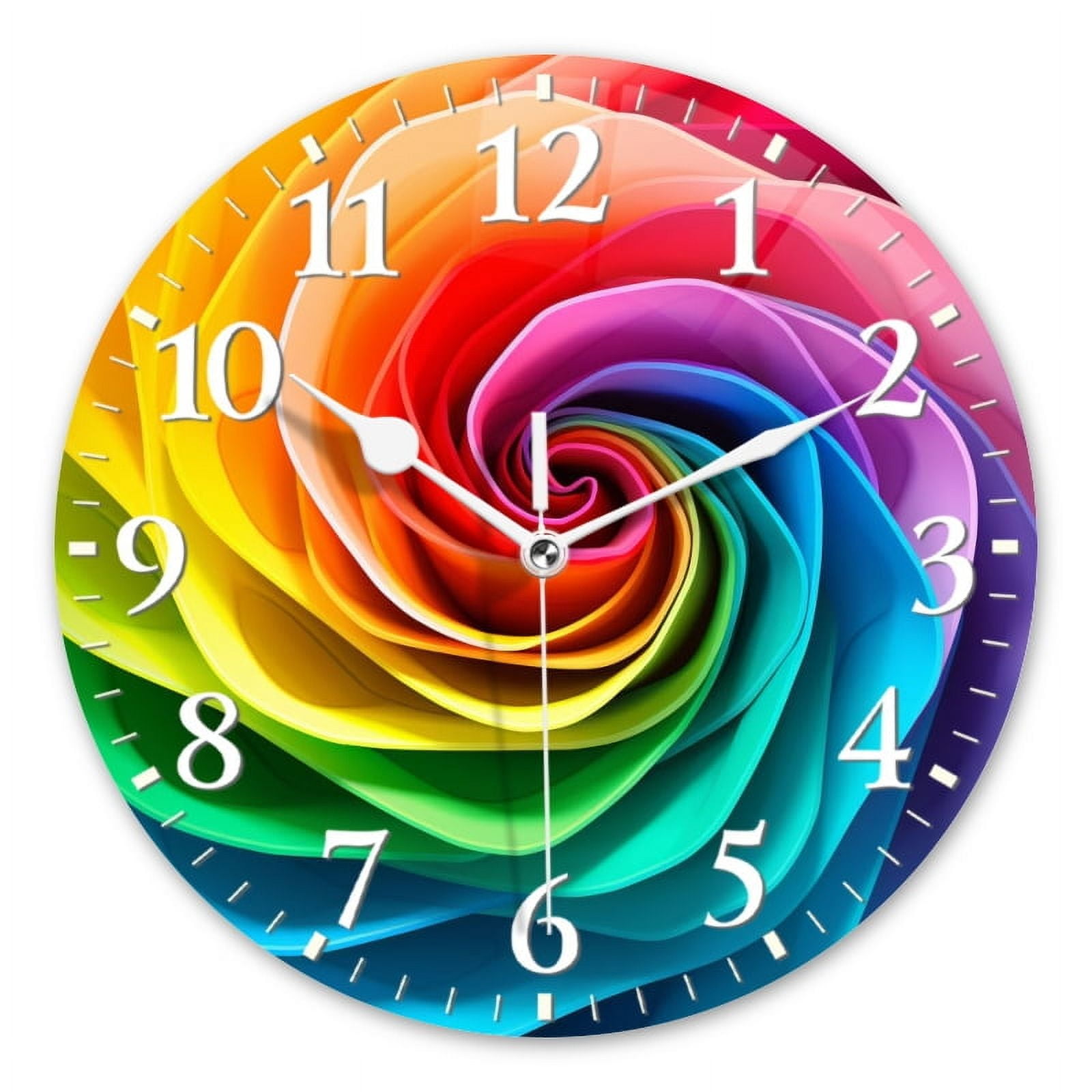 Personalized Wall Clock Non-Ticking Silent Clocks Battery Operated Round Clocks Decorative for ...