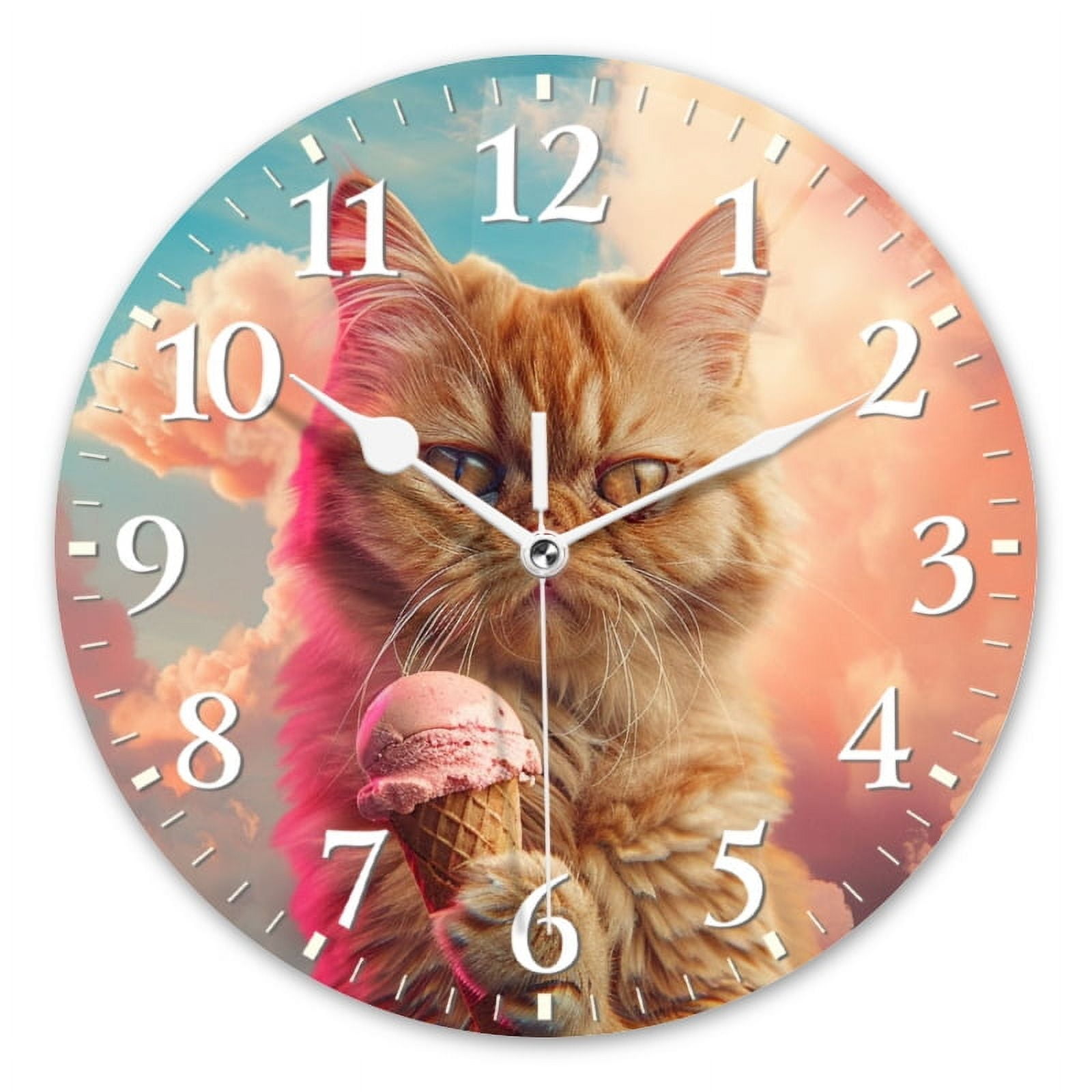 Personalized Wall Clock Non-Ticking Silent Clocks Battery Operated ...