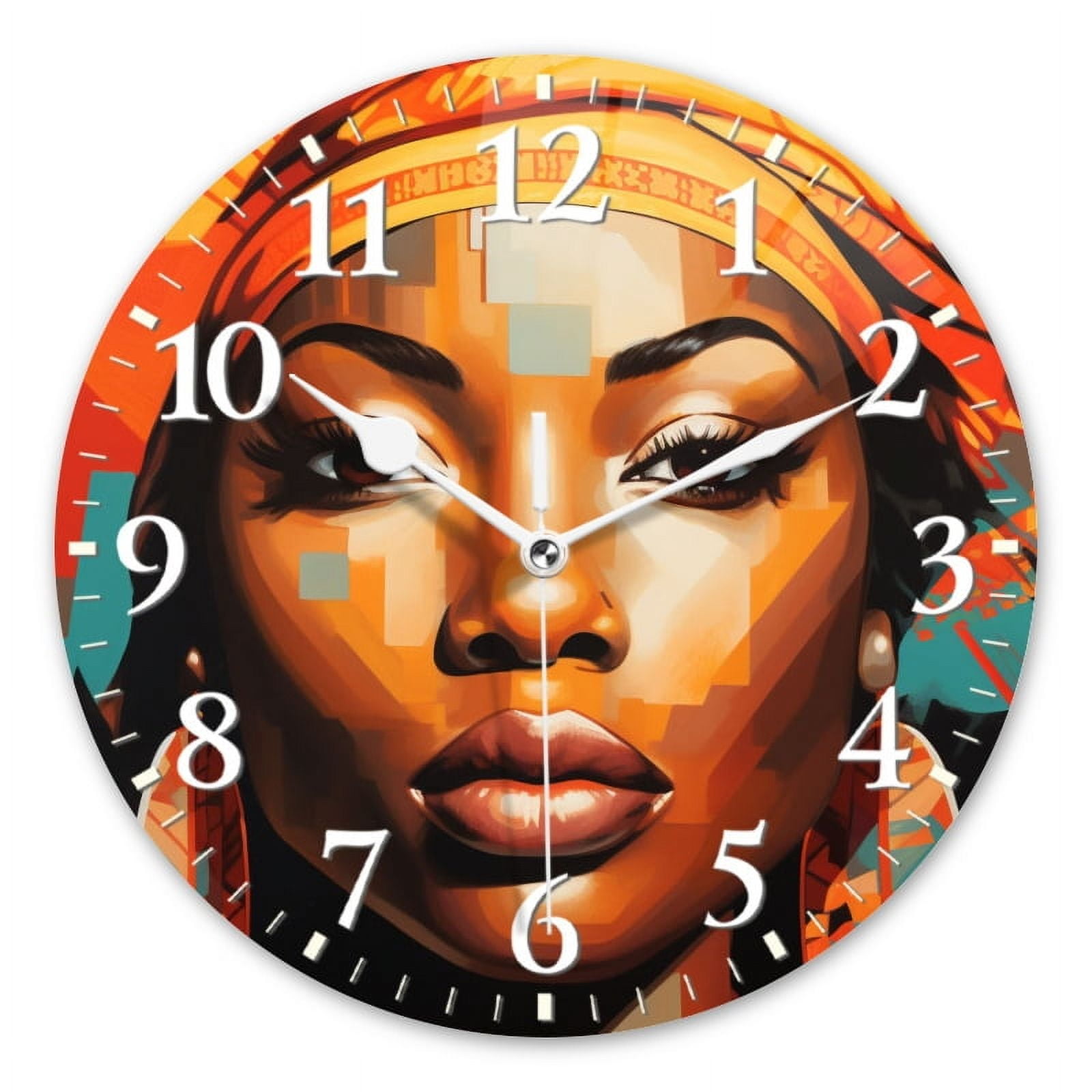 Decorative Round Wall Clocks Non-Ticking Silent Battery Operated Clocks ...
