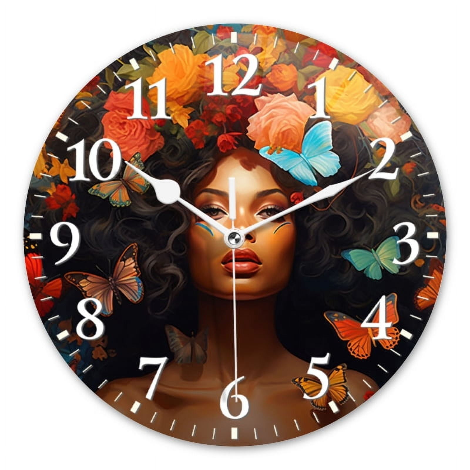 Personalized Wall Clock Non-Ticking Silent Clocks Battery Operated ...