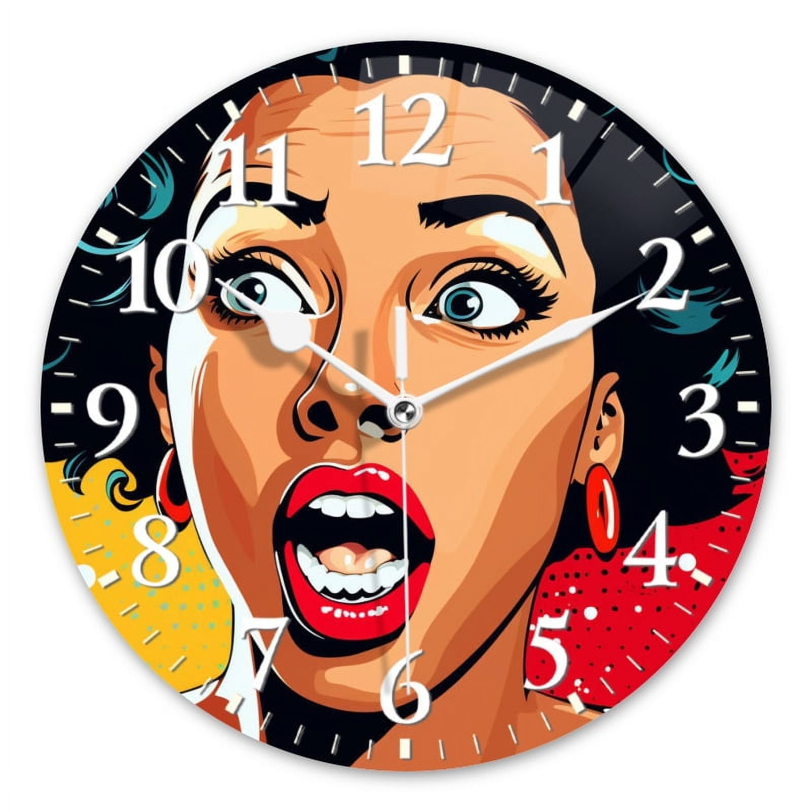 Decorative Round Wall Clocks Non-Ticking Silent Battery Operated Clocks ...