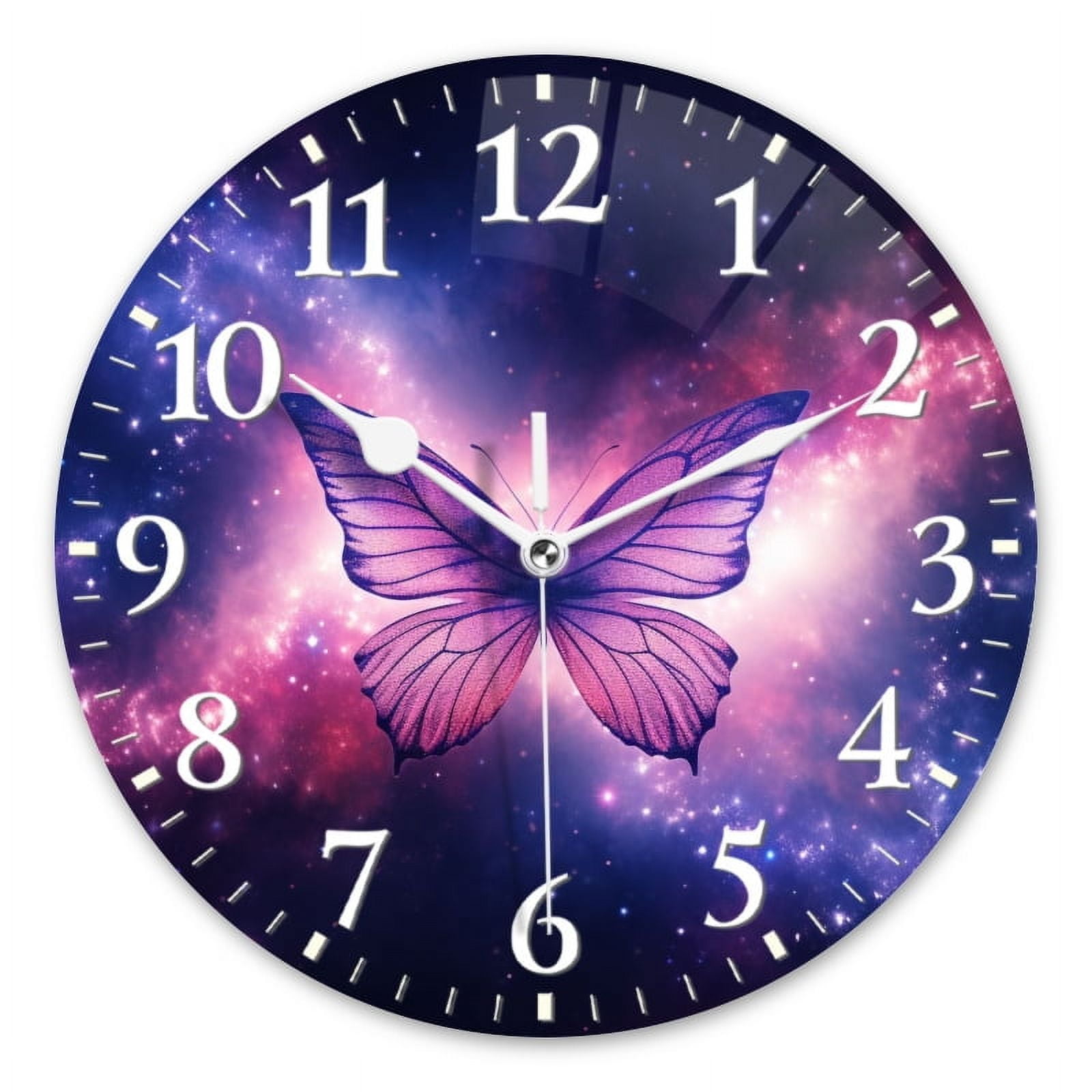 Personalized Wall Clock Non-Ticking Silent Clocks Battery Operated ...