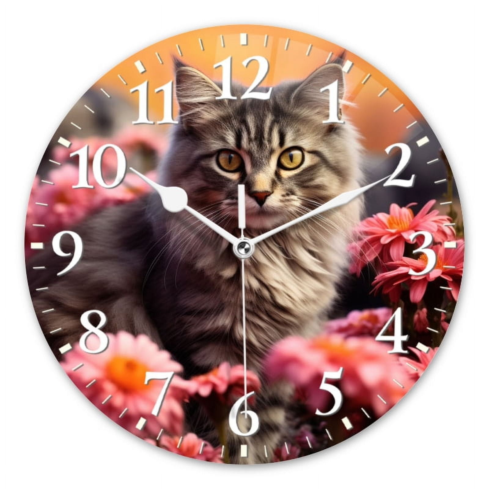 Personalized Wall Clock Non-Ticking Silent Clocks Battery Operated ...