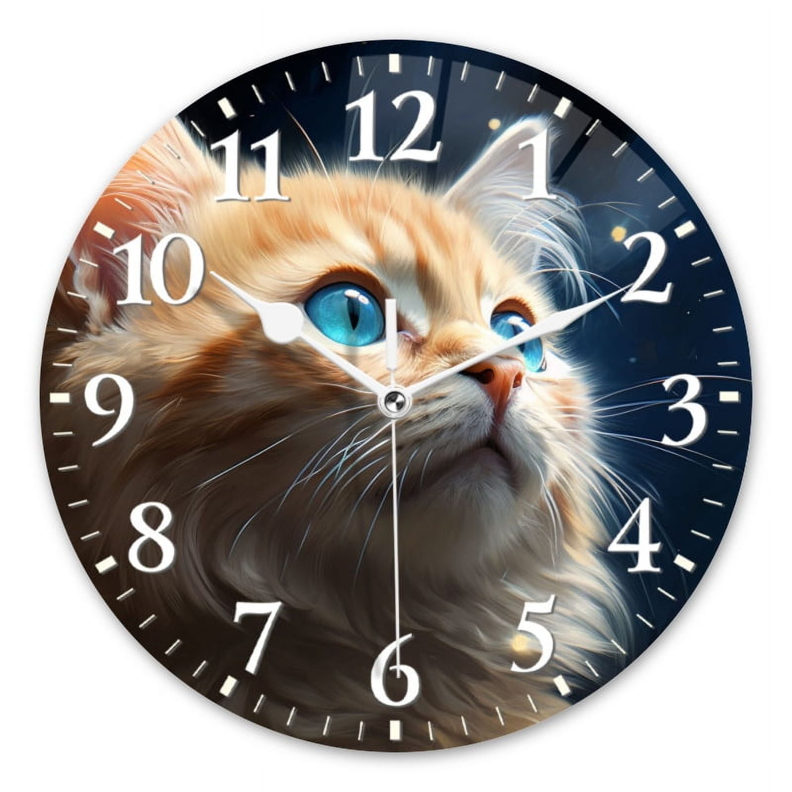 Non-Ticking Silent Wall Clocks Battery Operated Personalized Decor ...