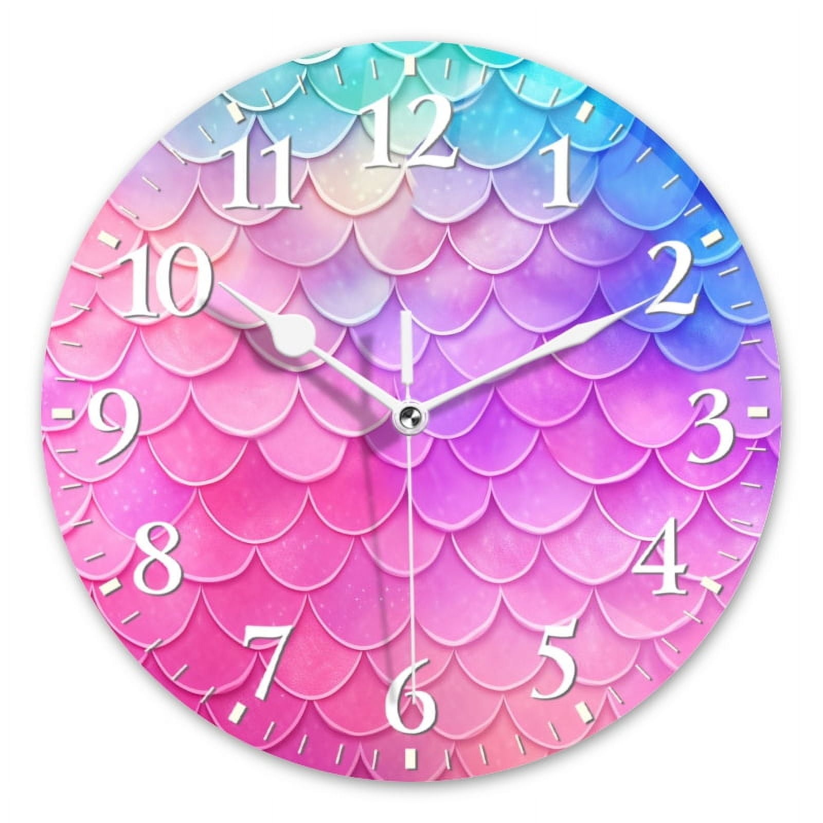 Personalized Wall Clock Non-Ticking Silent Clocks Battery Operated ...