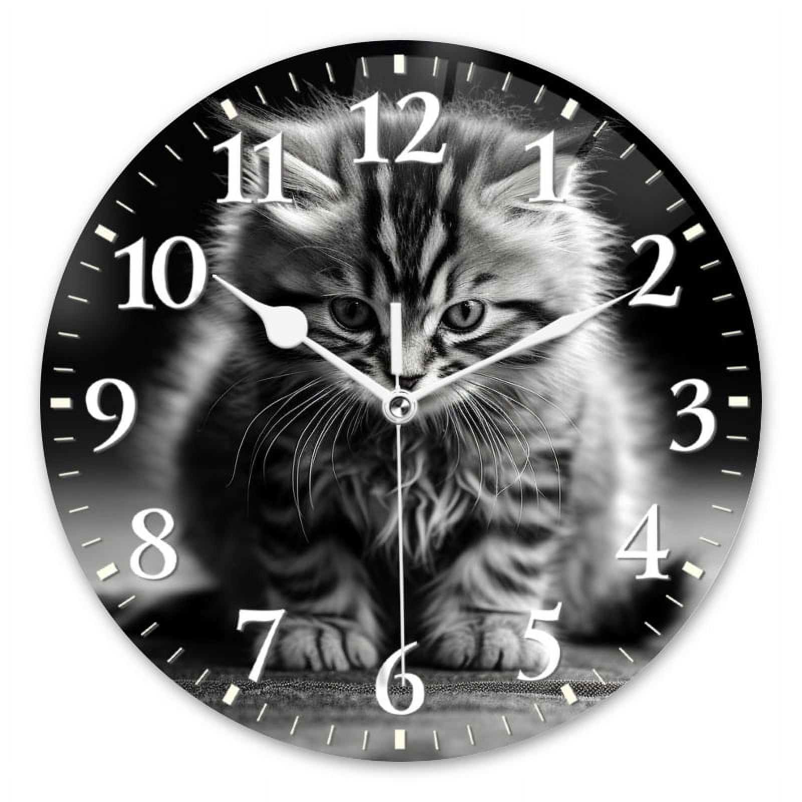 Personalized Wall Clock Non-Ticking Silent Clocks Battery Operated ...