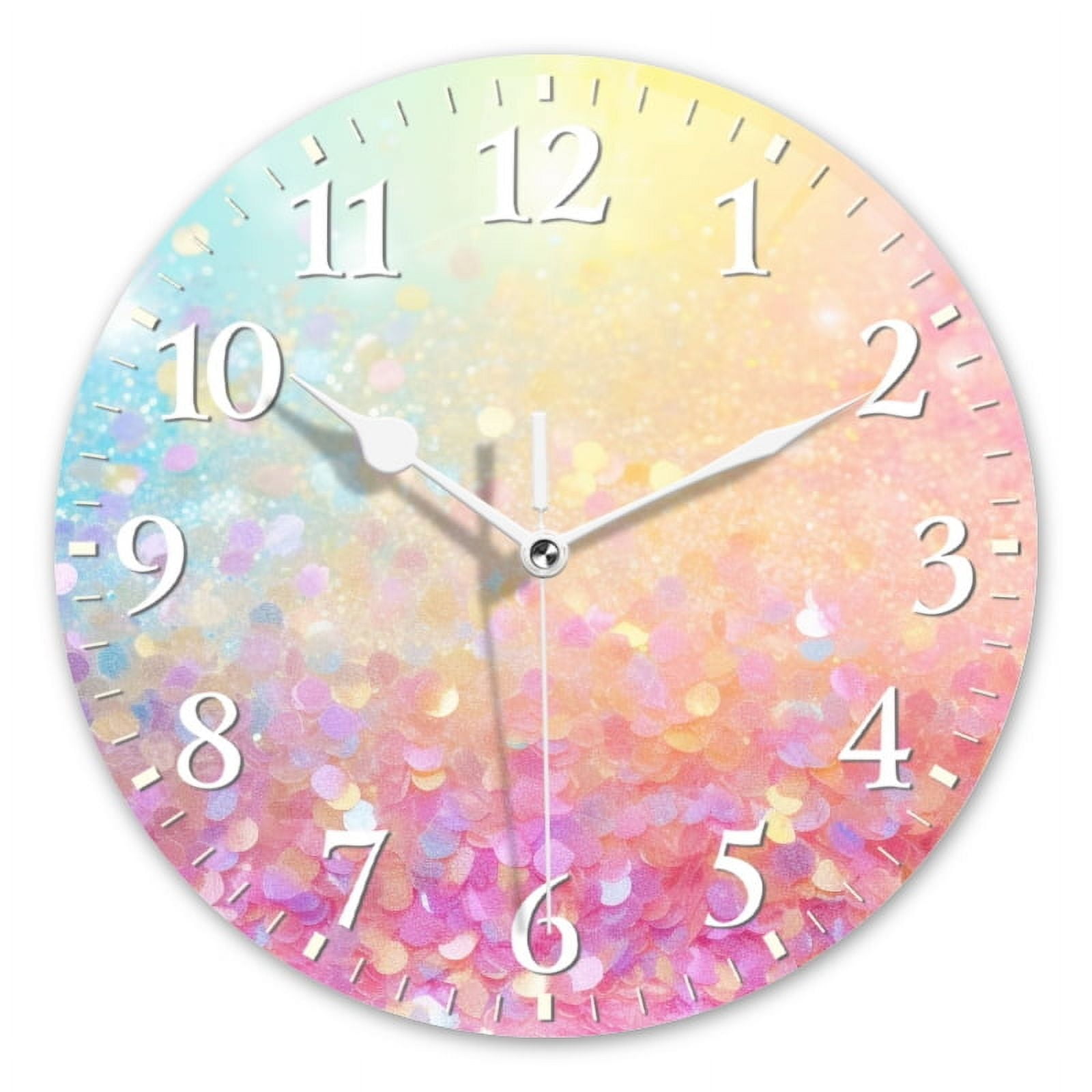 Personalized Wall Clock Non-Ticking Silent Clocks Battery Operated ...