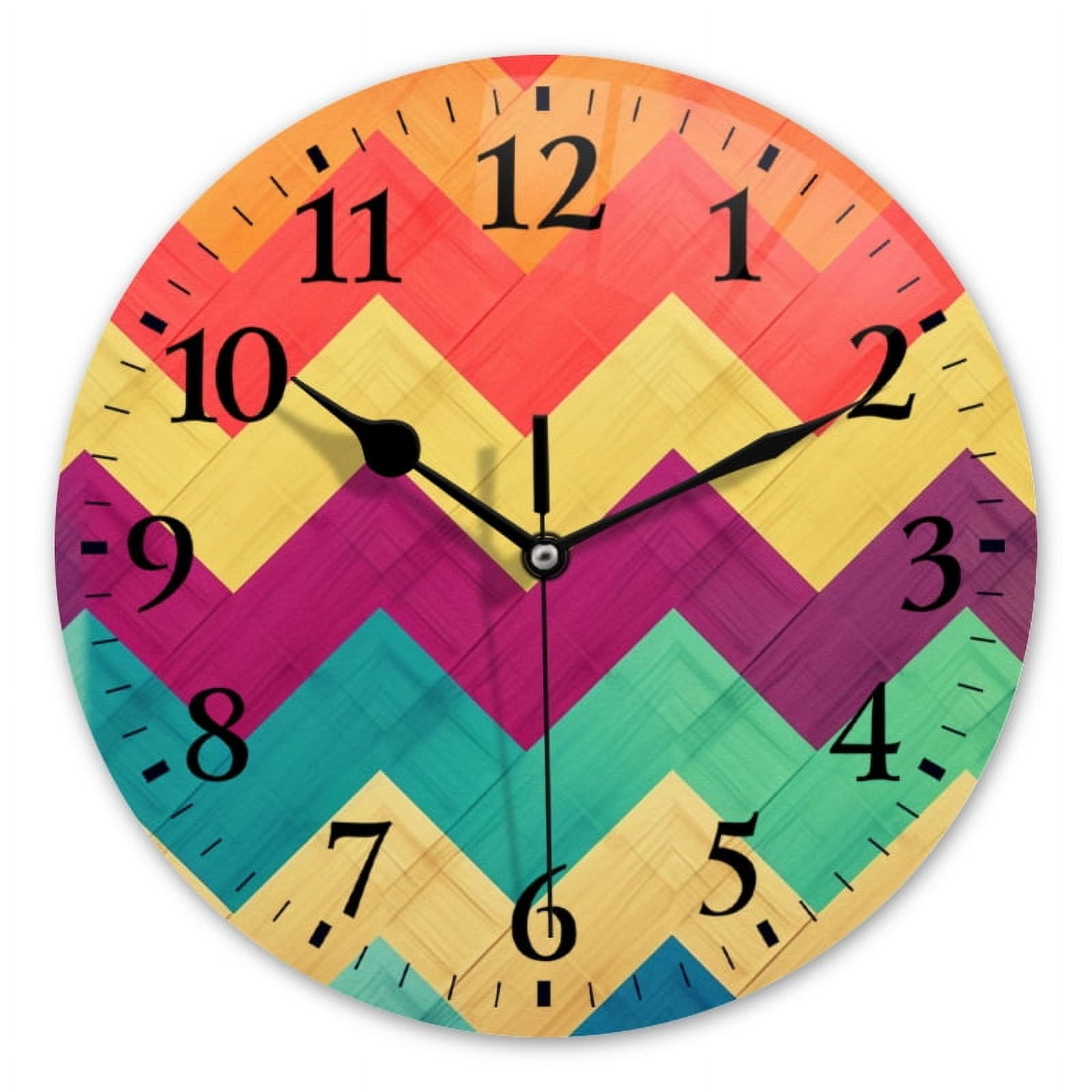 Personalized Wall Clock Non-Ticking Silent Clocks Battery Operated ...