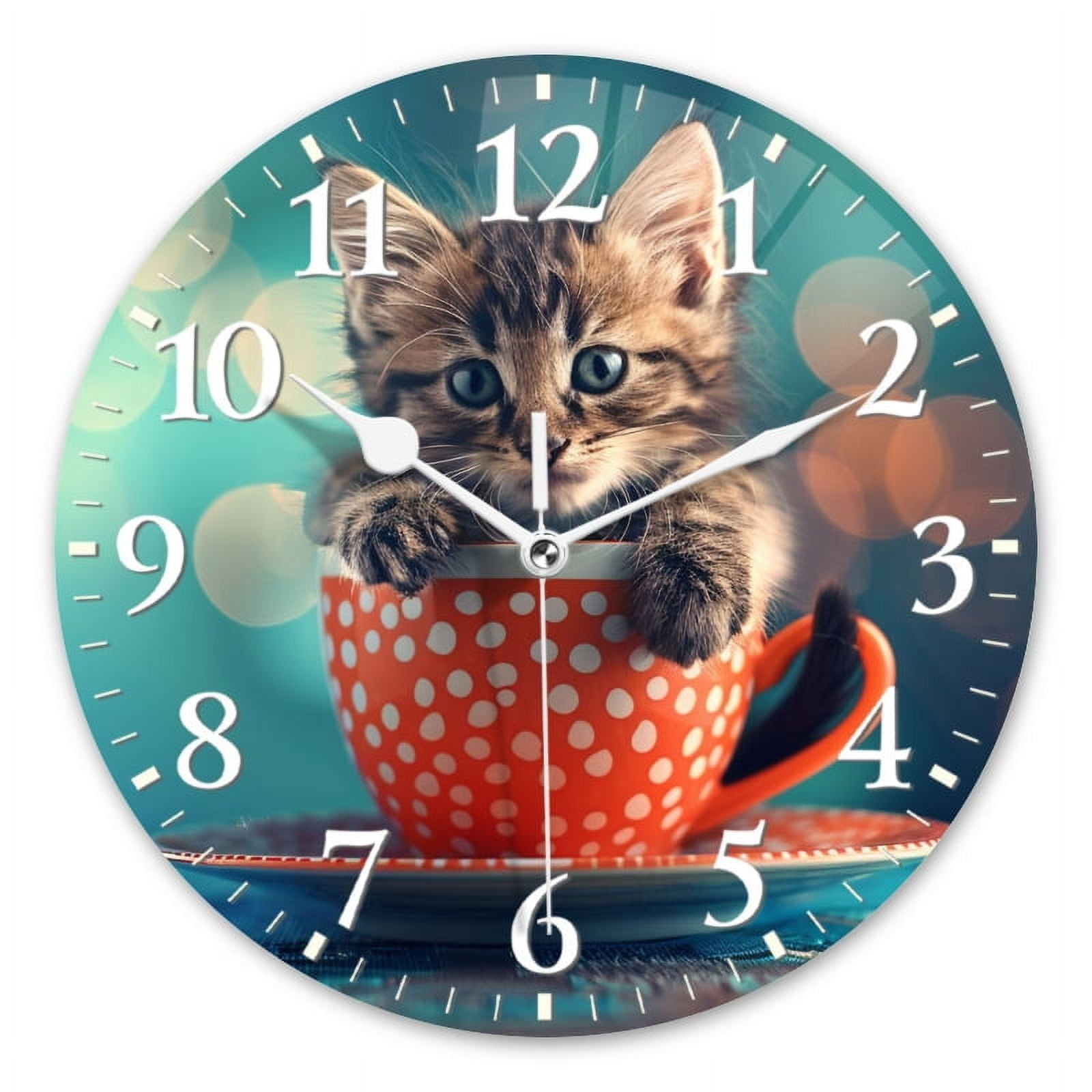 Personalized Wall Clock Non-Ticking Silent Clocks Battery Operated ...