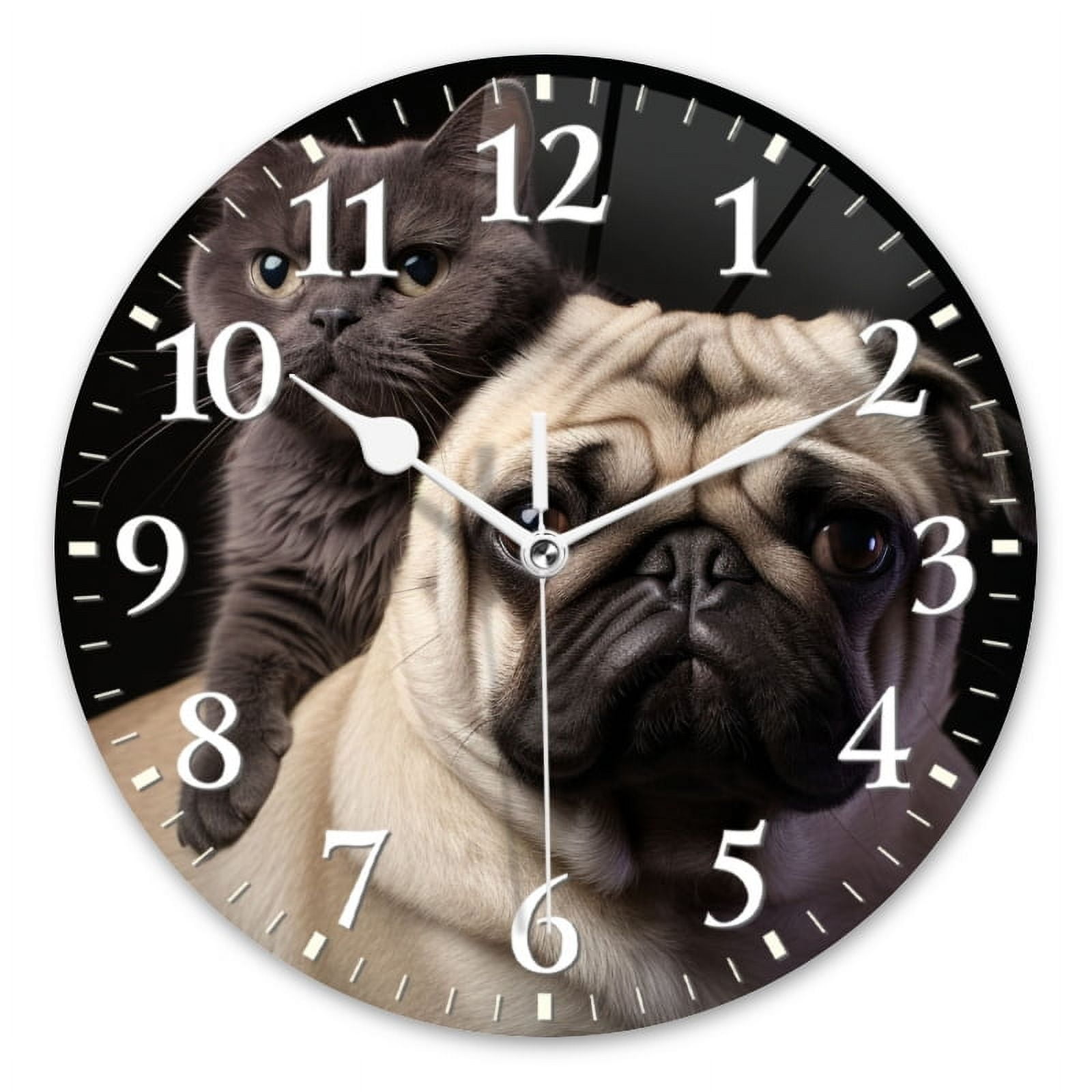 Personalized Wall Clock Non-Ticking Silent Clocks Battery Operated ...