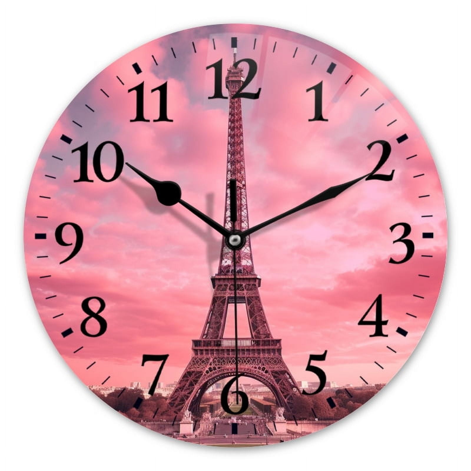 Personalized Wall Clock Non-Ticking Silent Clocks Battery Operated ...