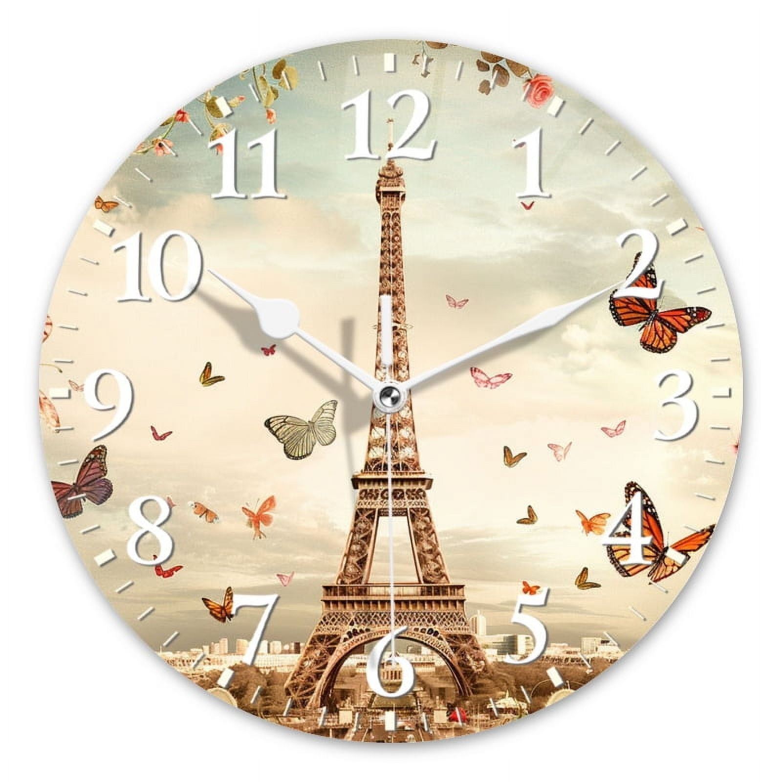 Personalized Wall Clock Non-Ticking Silent Clocks Battery Operated ...