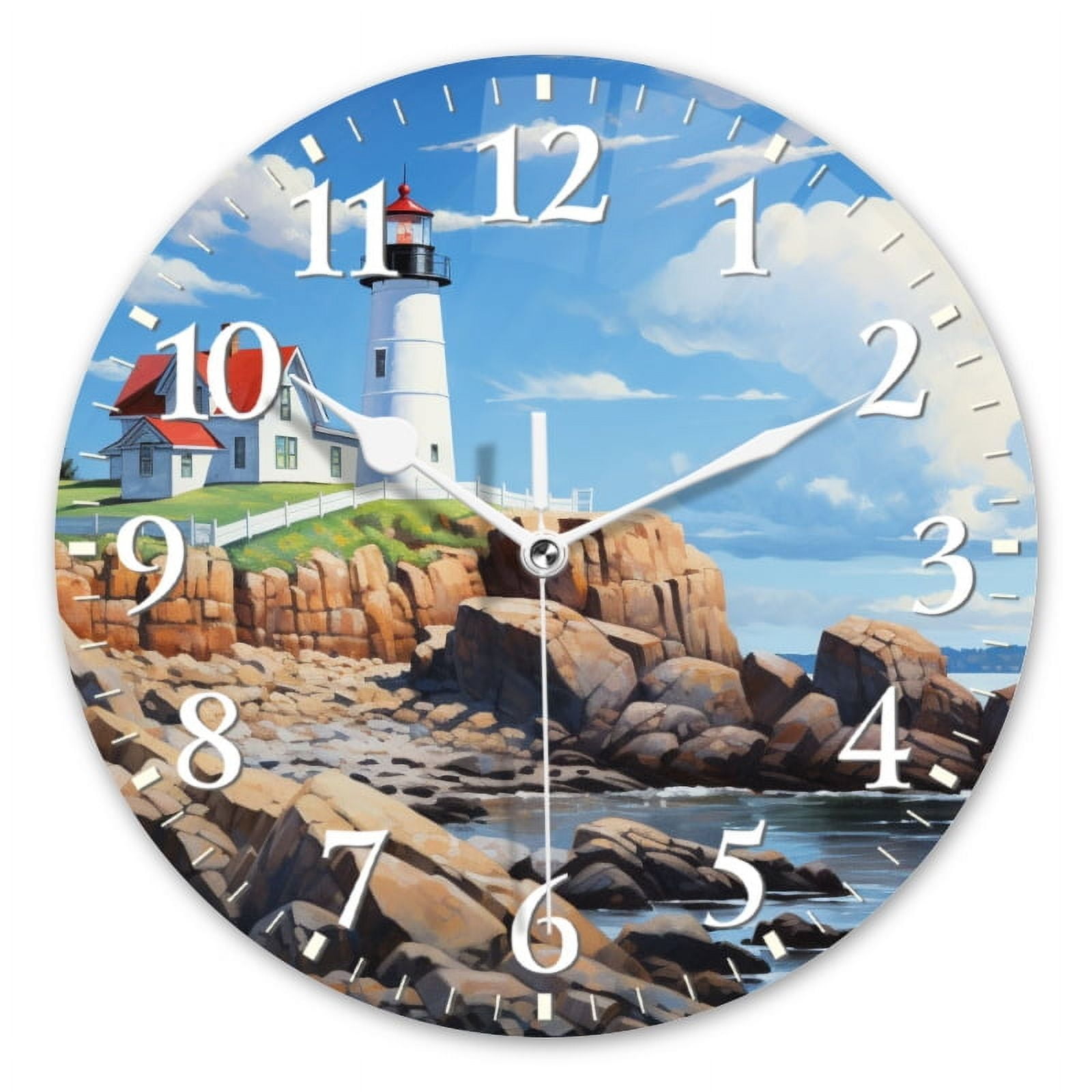 Personalized Wall Clock Non-Ticking Silent Clocks Battery Operated ...