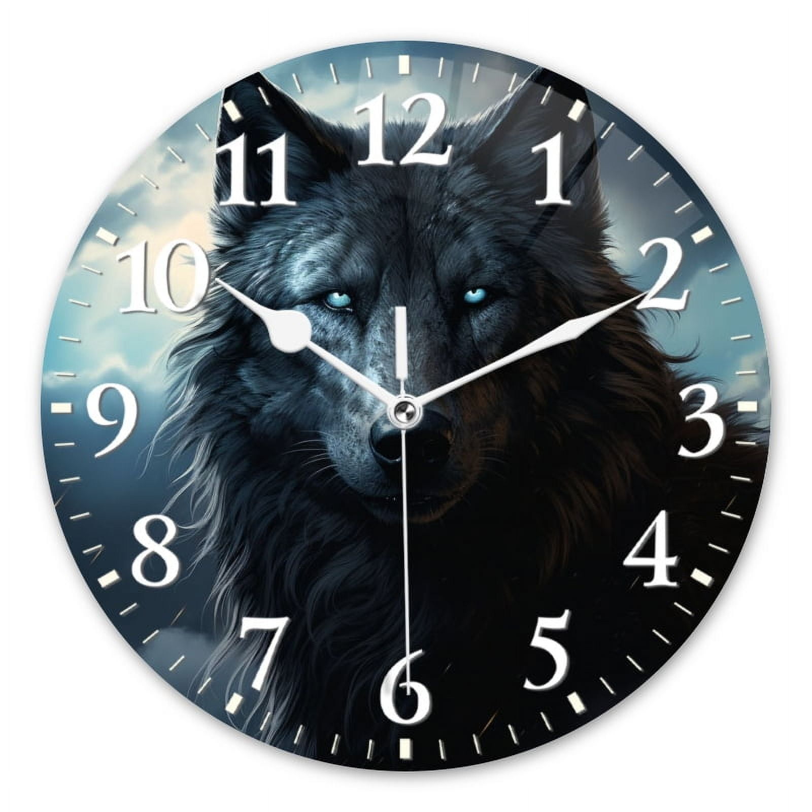 Decorative Round Wall Clocks Non-Ticking Silent Battery Operated Clocks ...