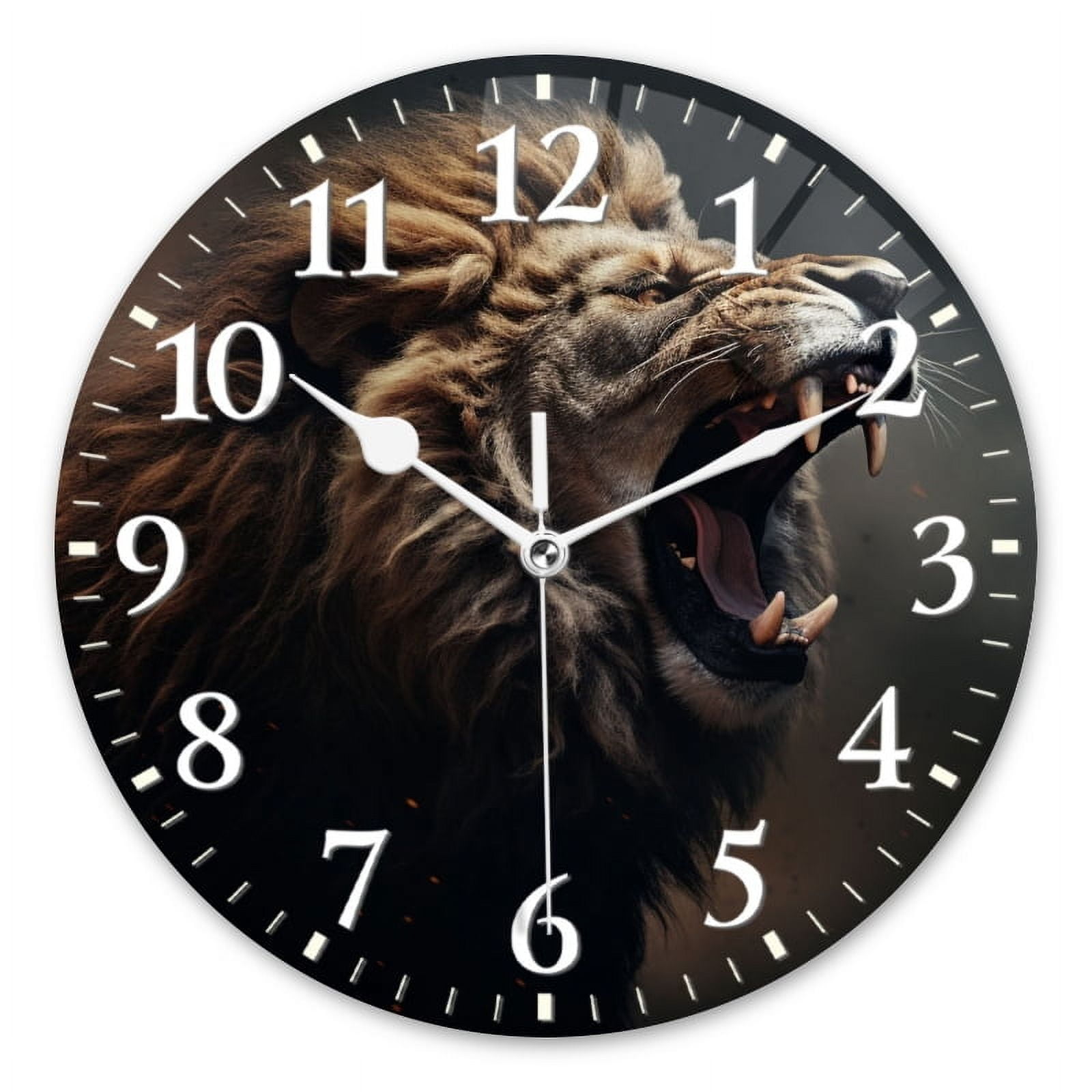 Decorative Round Wall Clocks Non-Ticking Silent Battery Operated Clocks ...