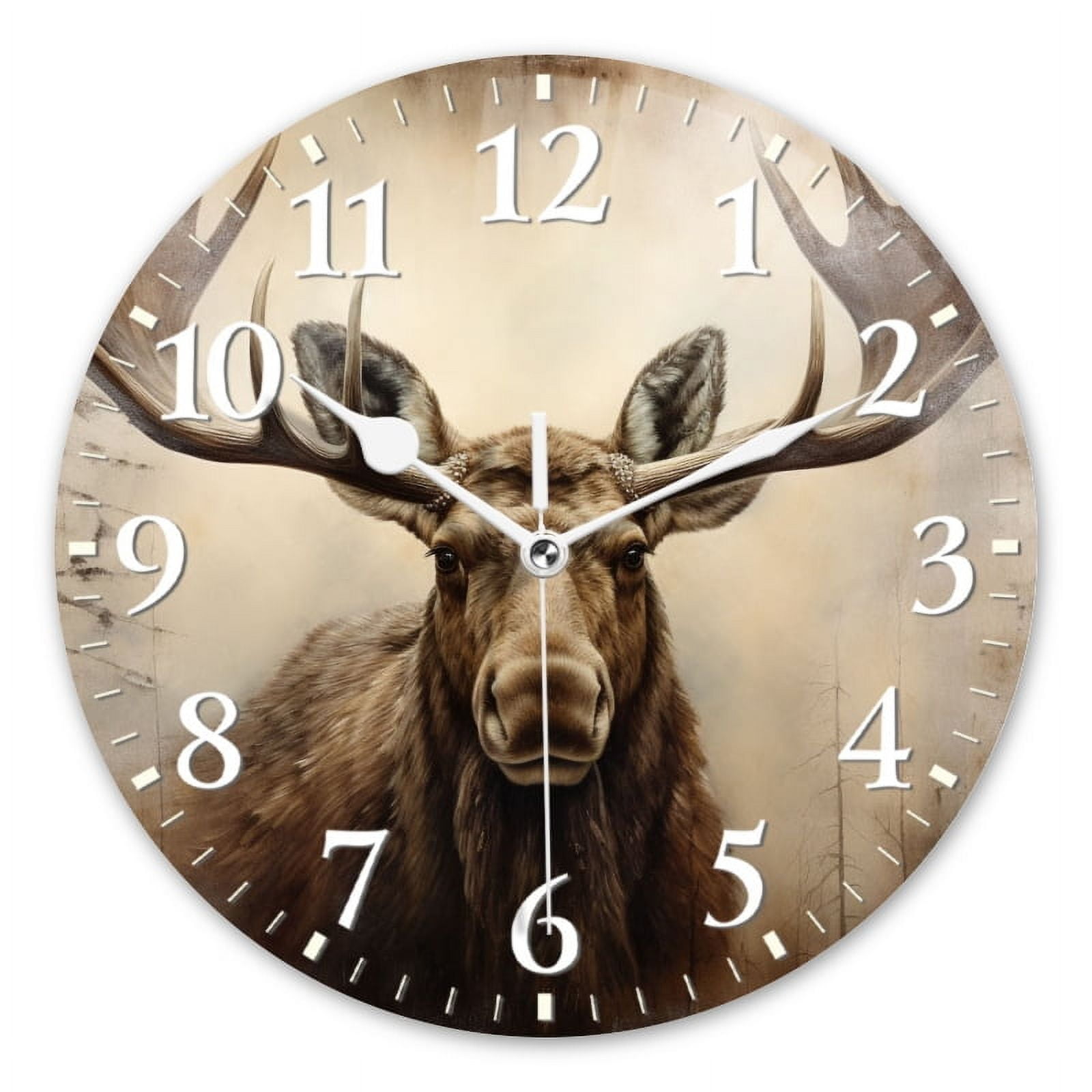Decorative Round Wall Clocks Non-Ticking Silent Battery Operated Clocks ...