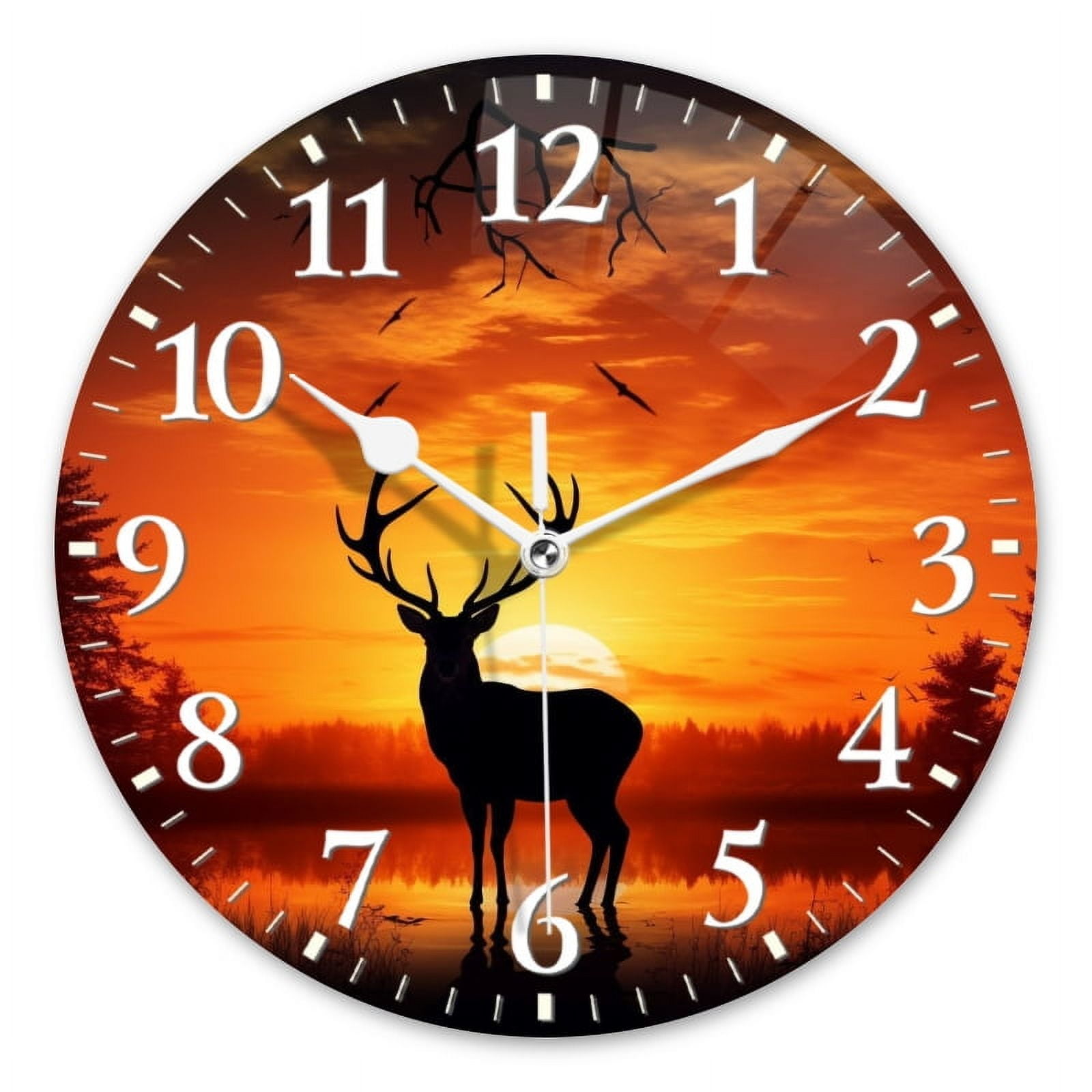 Personalized Wall Clock Non-Ticking Silent Clocks Battery Operated ...