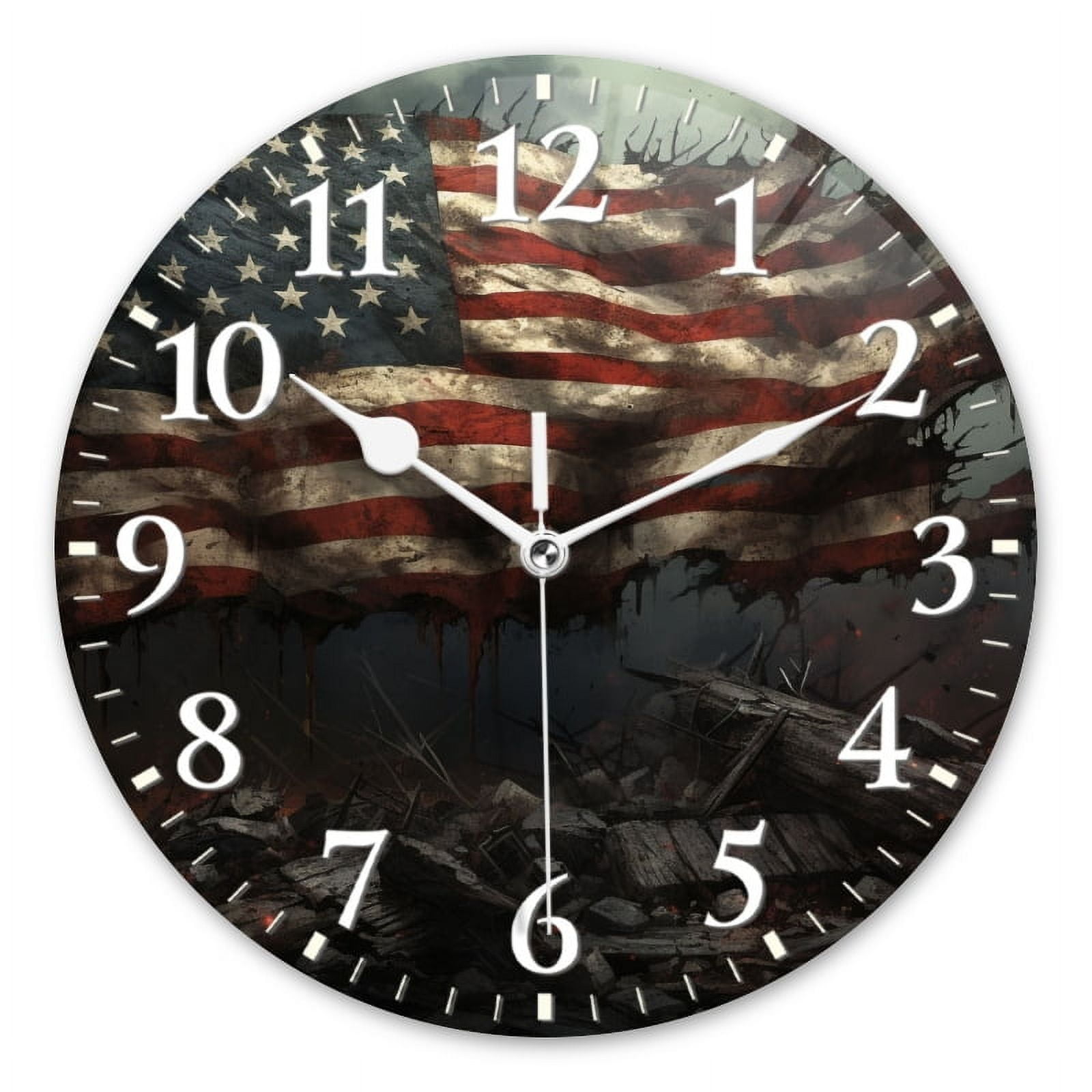 Personalized Wall Clock Non-Ticking Silent Clocks Battery Operated ...
