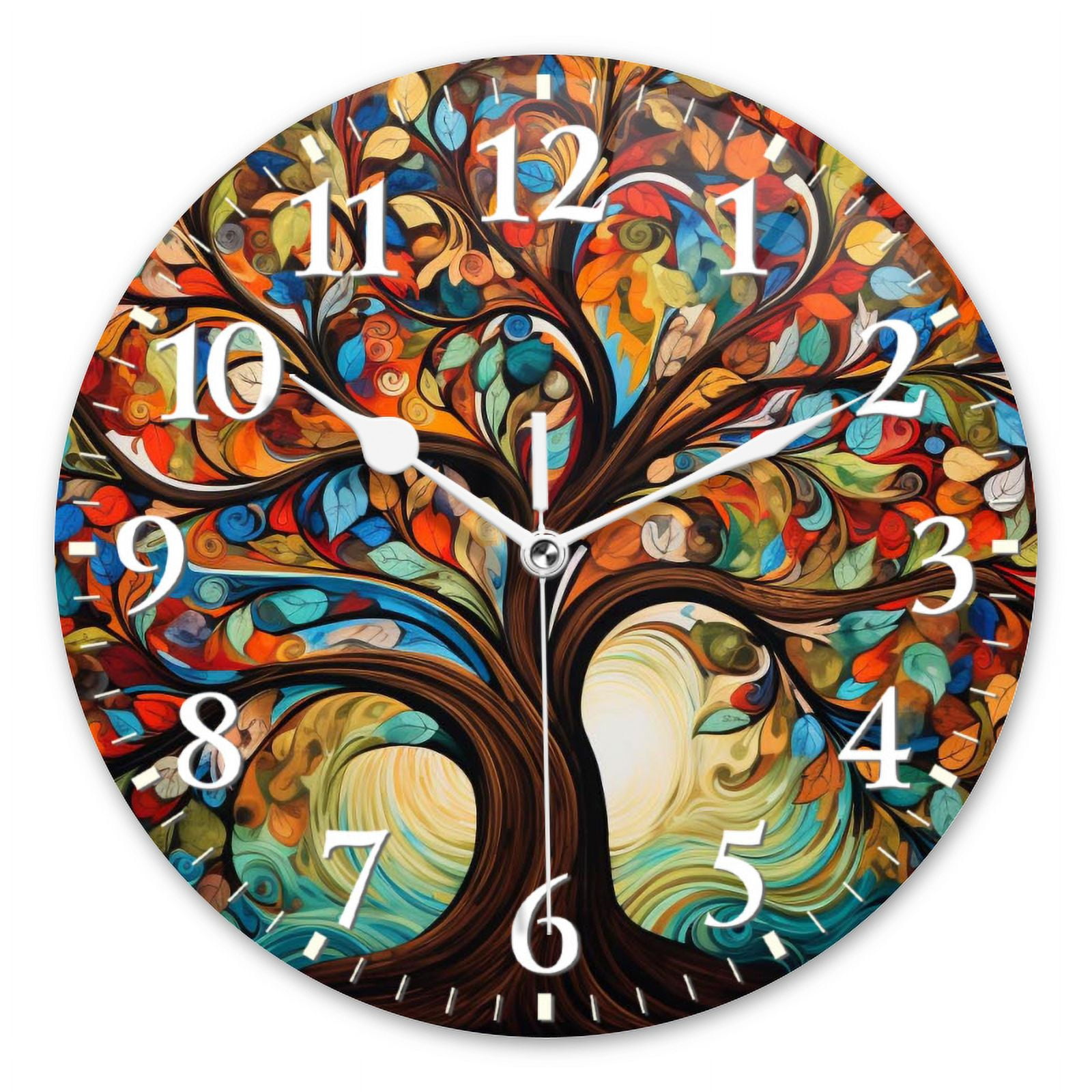 Personalized Wall Clock Non-Ticking Silent Clocks Battery Operated ...