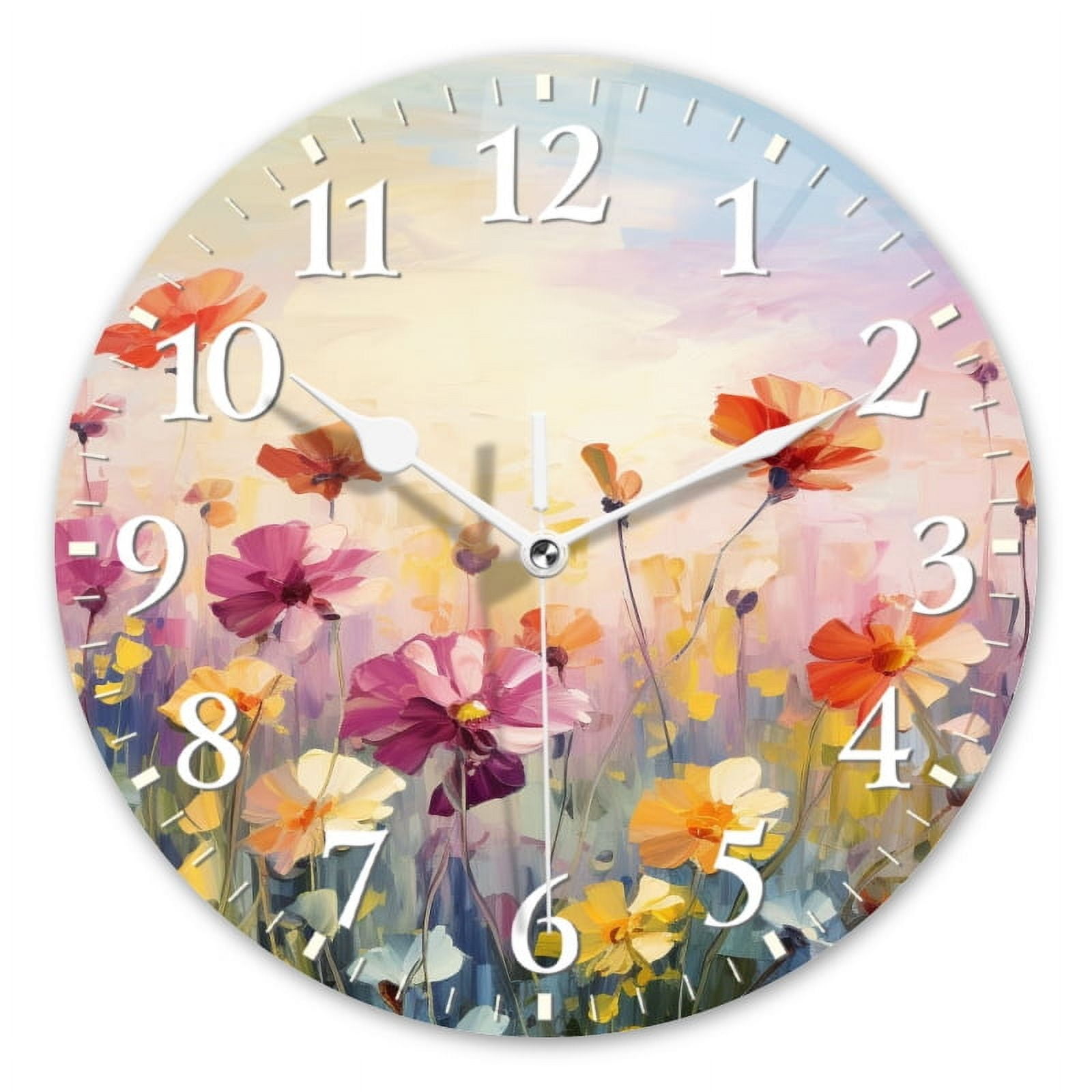 Personalized Wall Clock Non-Ticking Silent Clocks Battery Operated ...