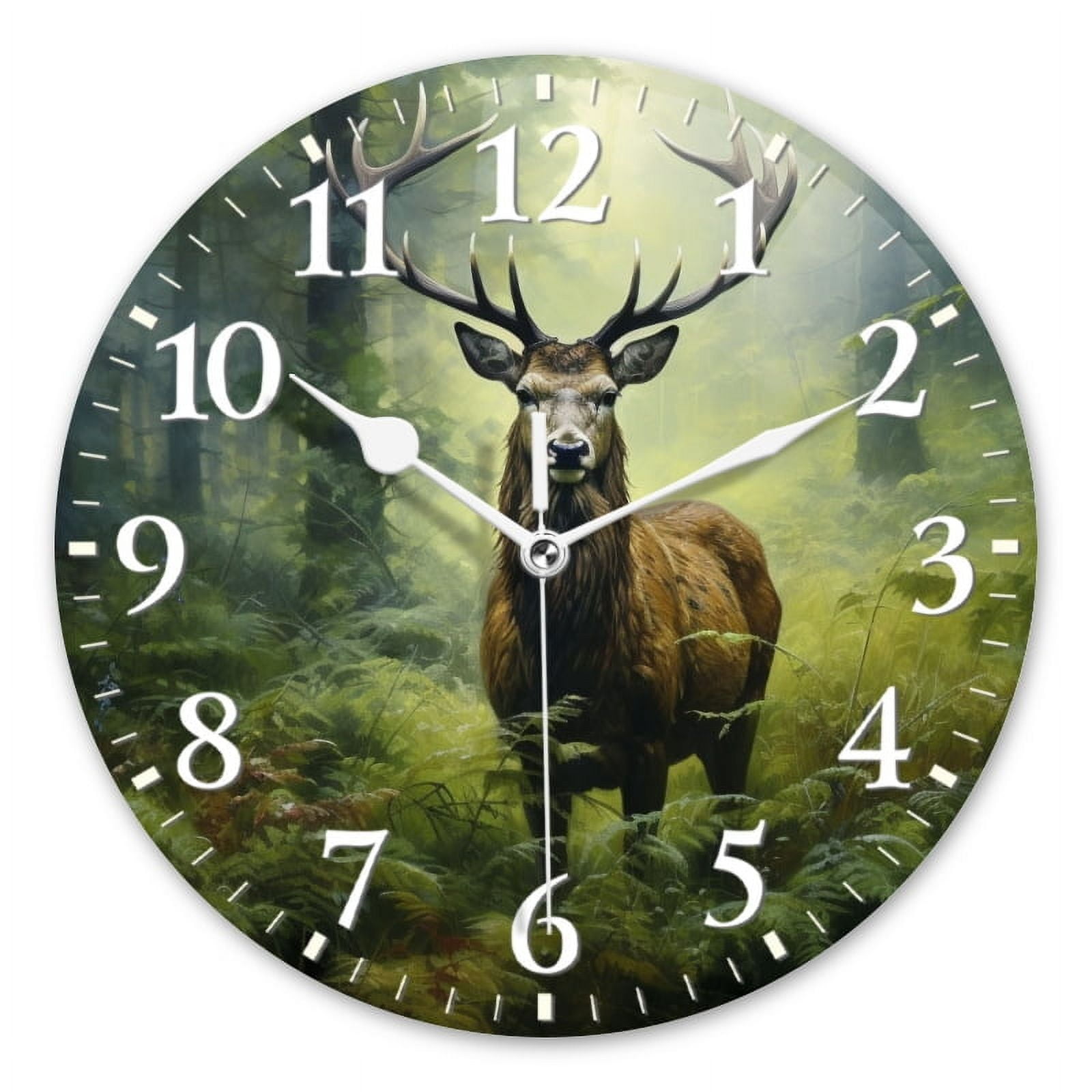 Non-Ticking Silent Wall Clocks Battery Operated Personalized Decor ...