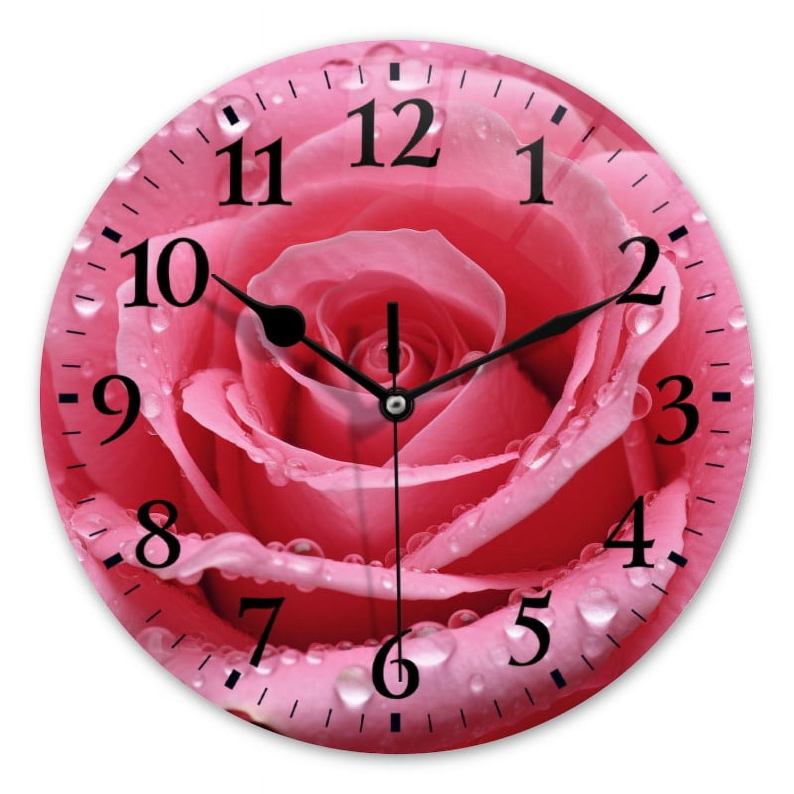 Personalized Wall Clock Non-Ticking Silent Clocks Battery Operated ...