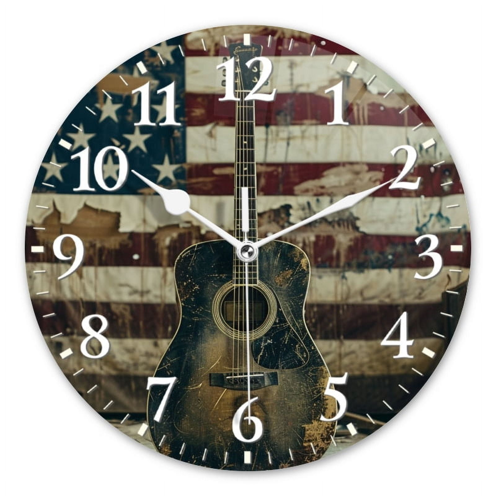 Non-Ticking Silent Wall Clocks Battery Operated Personalized Decor ...