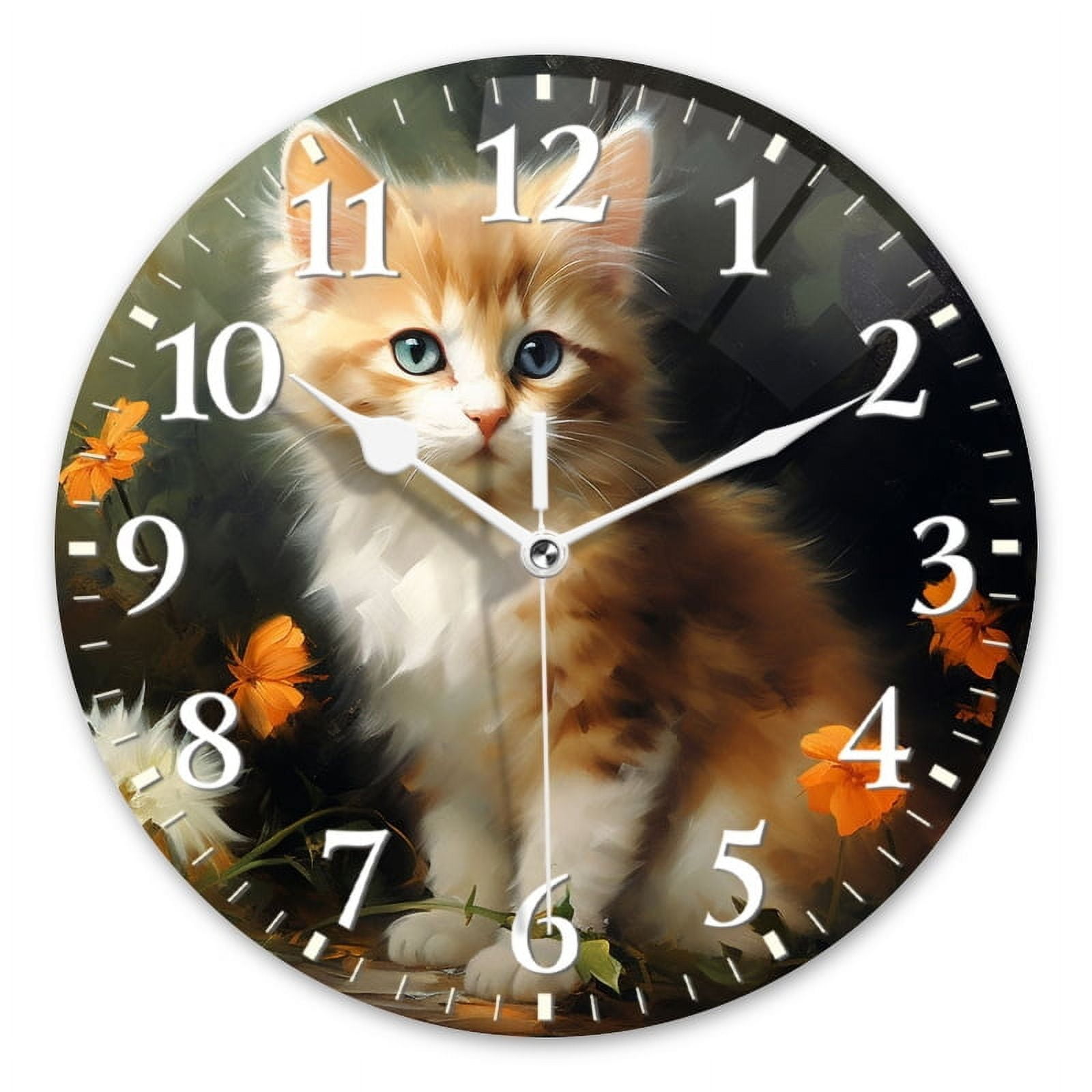 Non-Ticking Silent Wall Clocks Battery Operated Personalized Decor ...