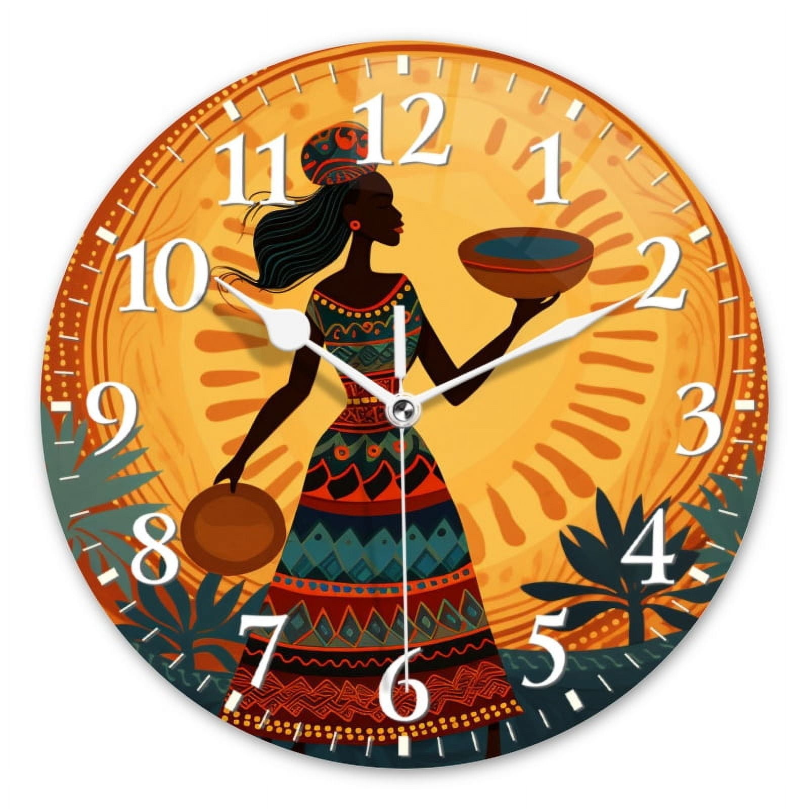 Personalized Wall Clock Non-Ticking Silent Clocks Battery Operated ...