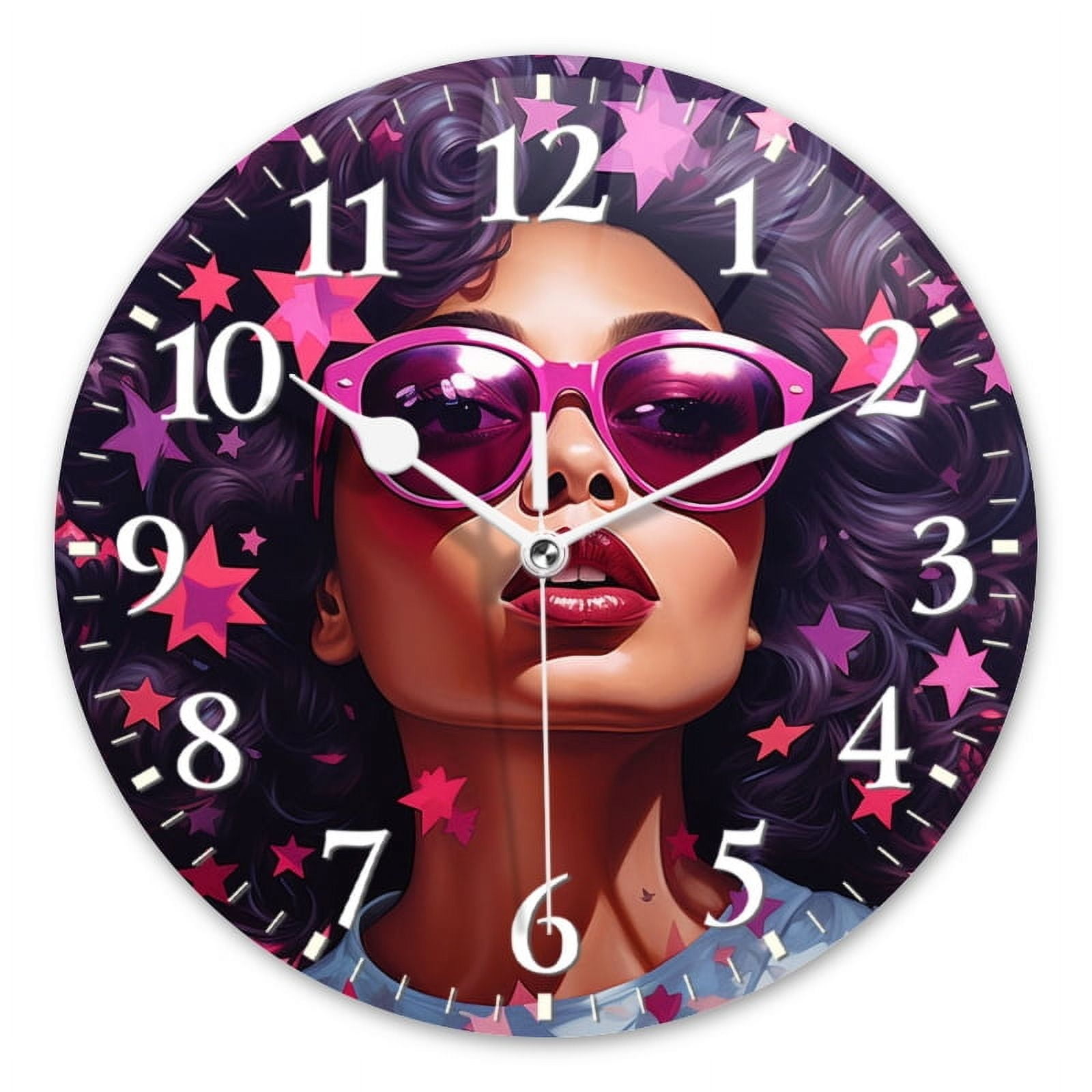 Personalized Wall Clock Non-Ticking Silent Clocks Battery Operated ...