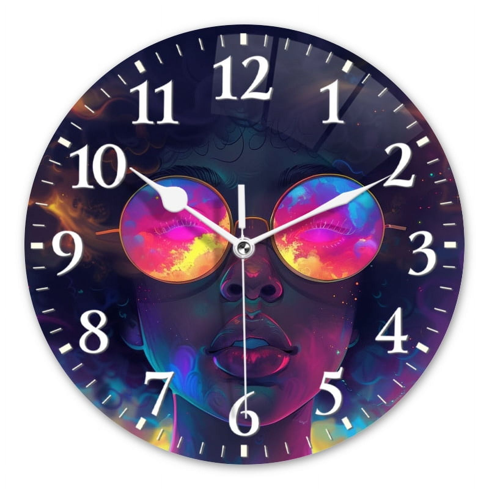 Personalized Wall Clock Non-Ticking Silent Clocks Battery Operated ...