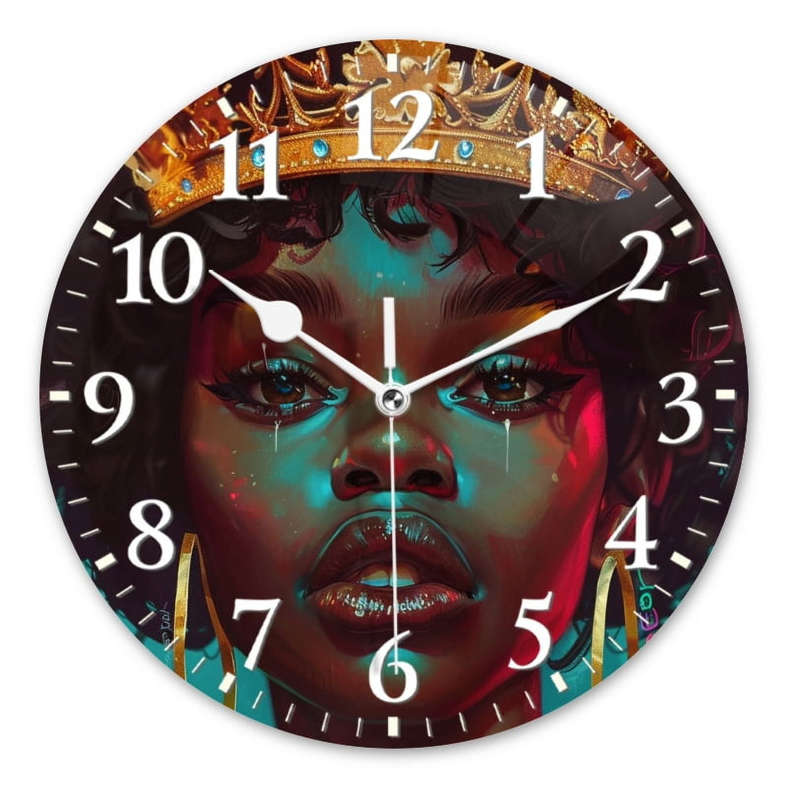 Personalized Wall Clock Non-Ticking Silent Clocks Battery Operated ...